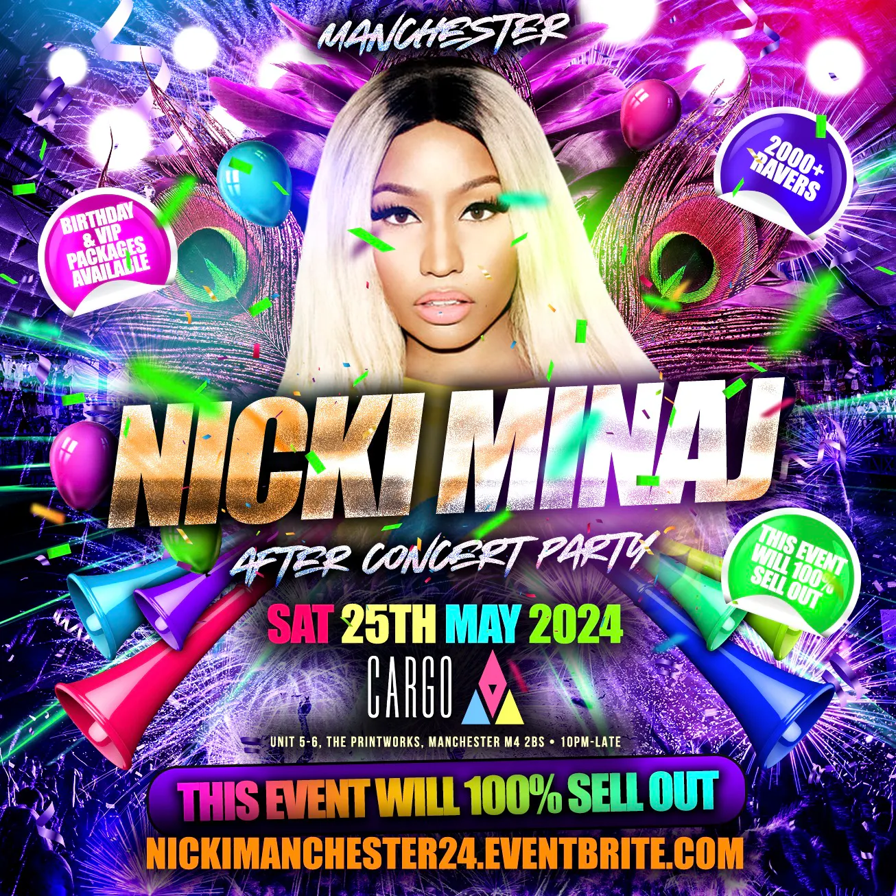 Nicki Minaj - Manchester Party at Cargo, Manchester on 25th May 2024 ...