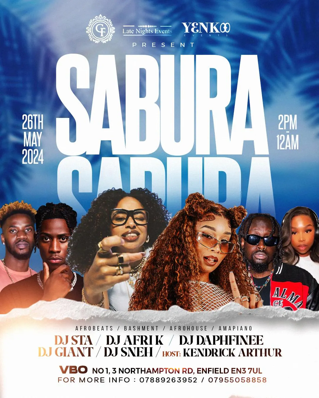 SABURA at VBO London, Enfield on 26th May 2024 | Fatsoma