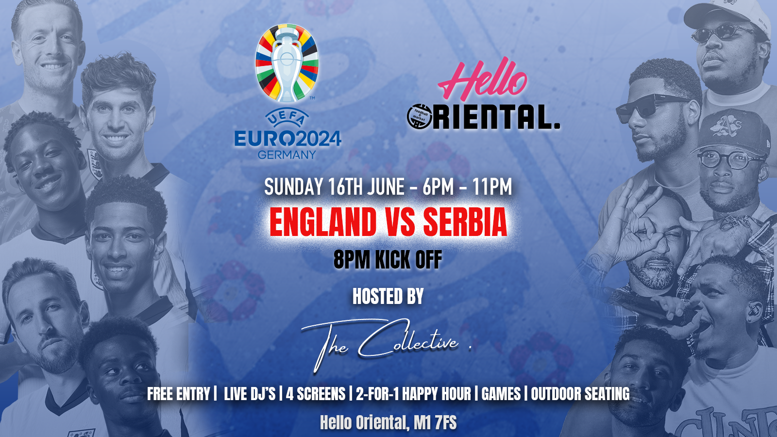 England Euros 2024 Live (Free Entry) | Watch The Game | Sun 16th June ...