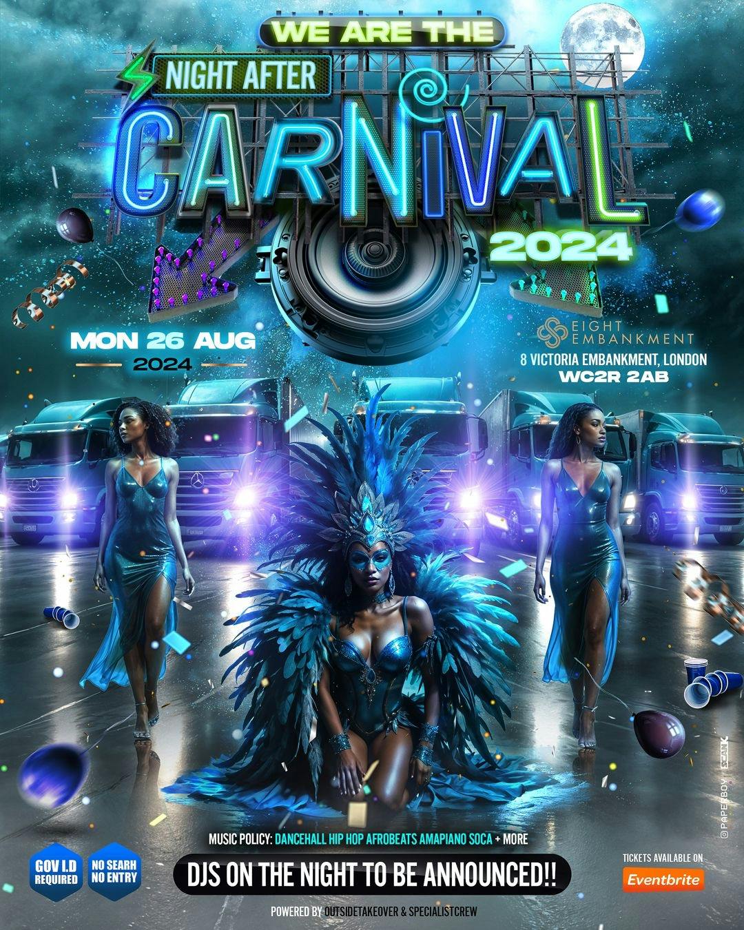 Night After Carnival PT 2 - London's Biggest Carnival After Party at Eight Embankment, London on ...