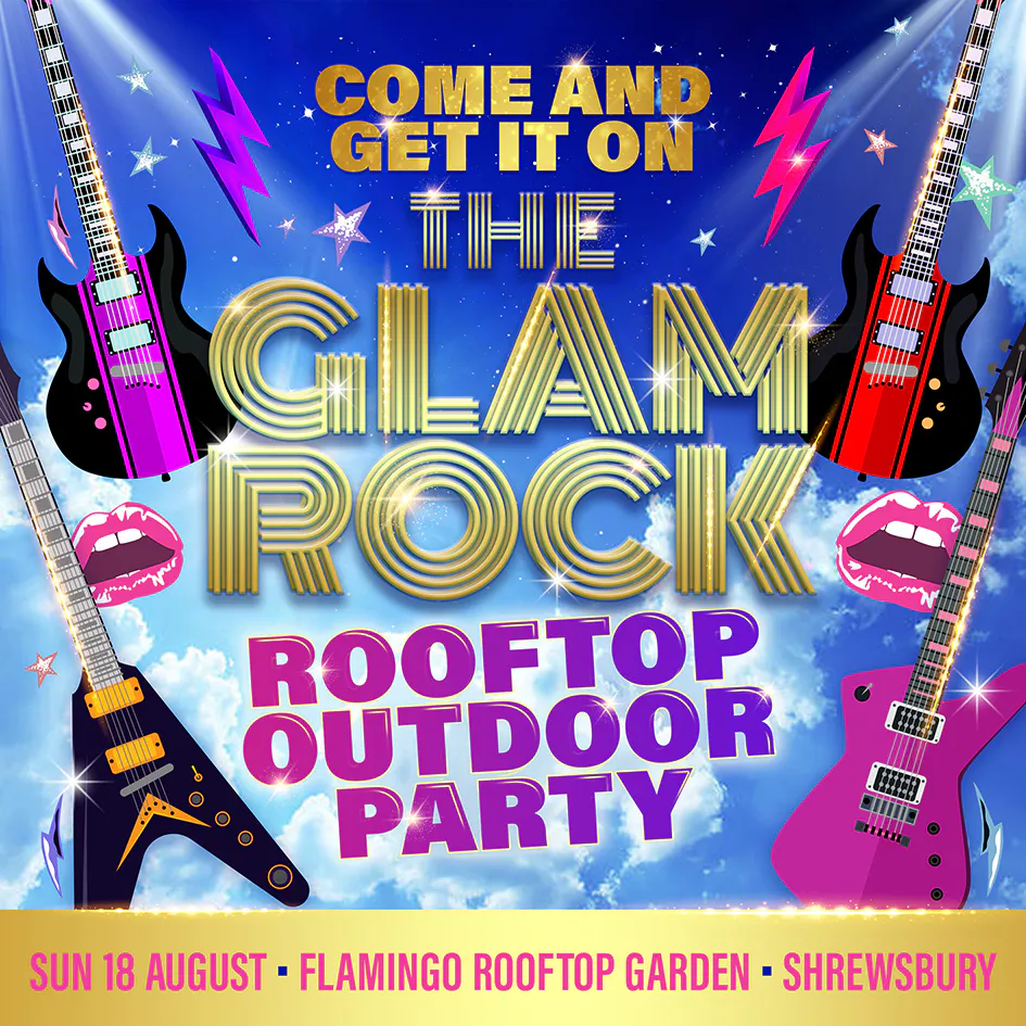 🎸 The Glam Rock Outdoor Rooftop Party - with leading tribute Total Rex ...