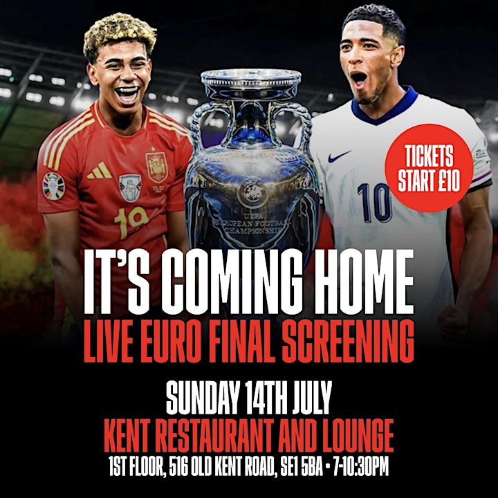 England Vs Spain Final Live at Kent Restaurant & Lounge, London on 14th ...