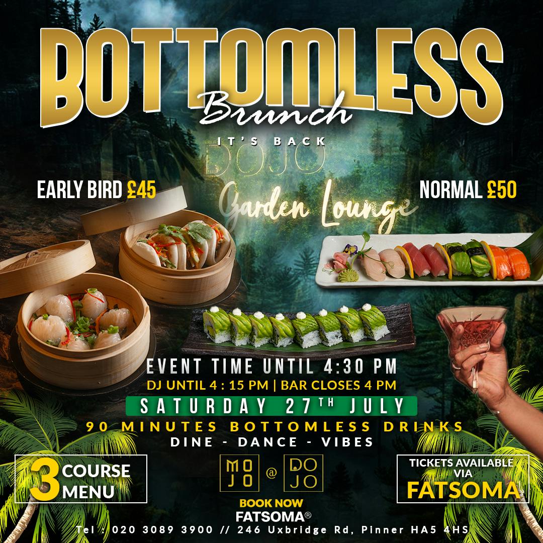 Mojo @ Dojo Bottomless Brunch at Dojo Restaurant - Hatchend, Pinner ...