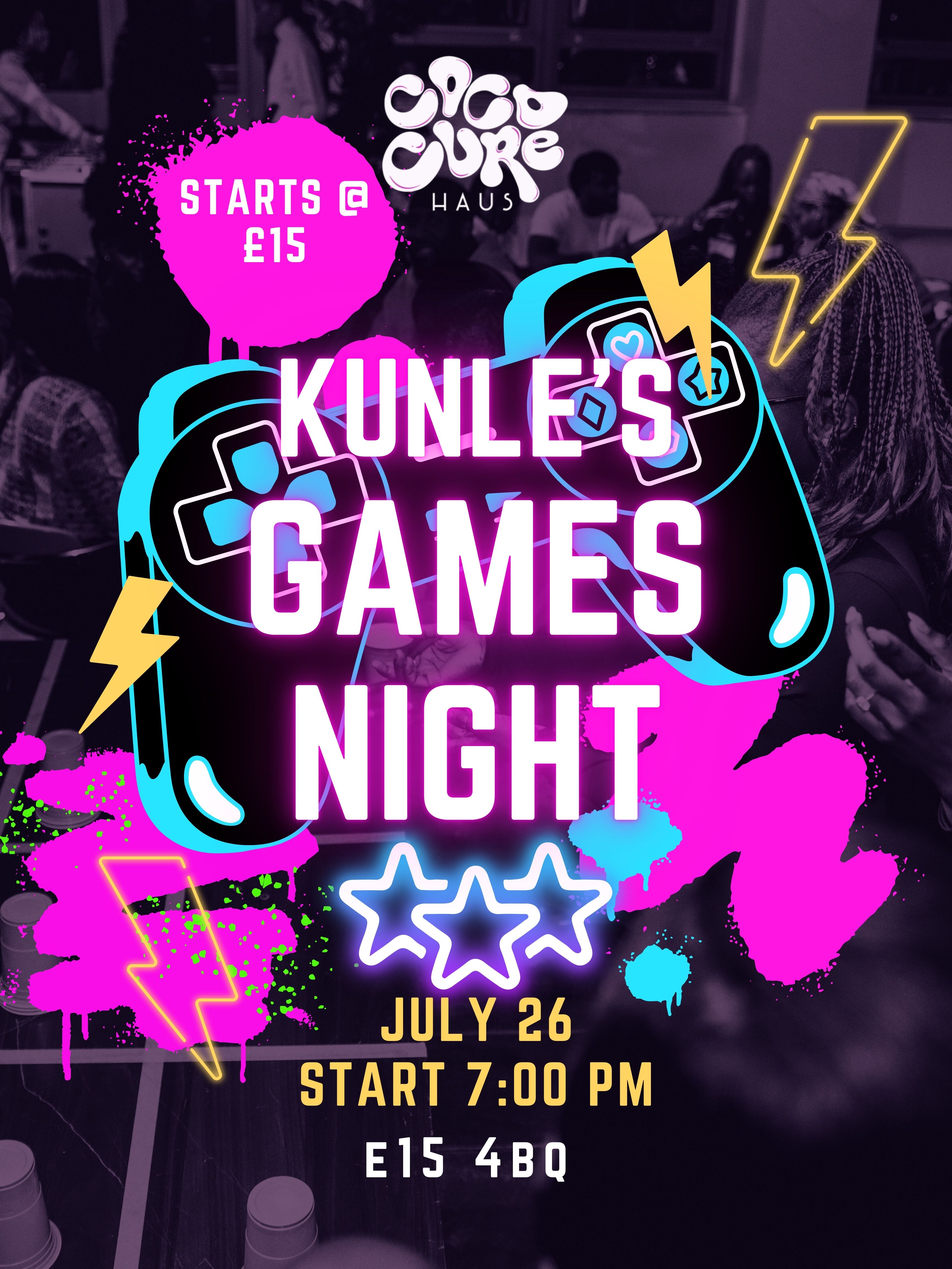 Kunle’s Games Night - Cococure Haus at Cococure Haus Stratford ...