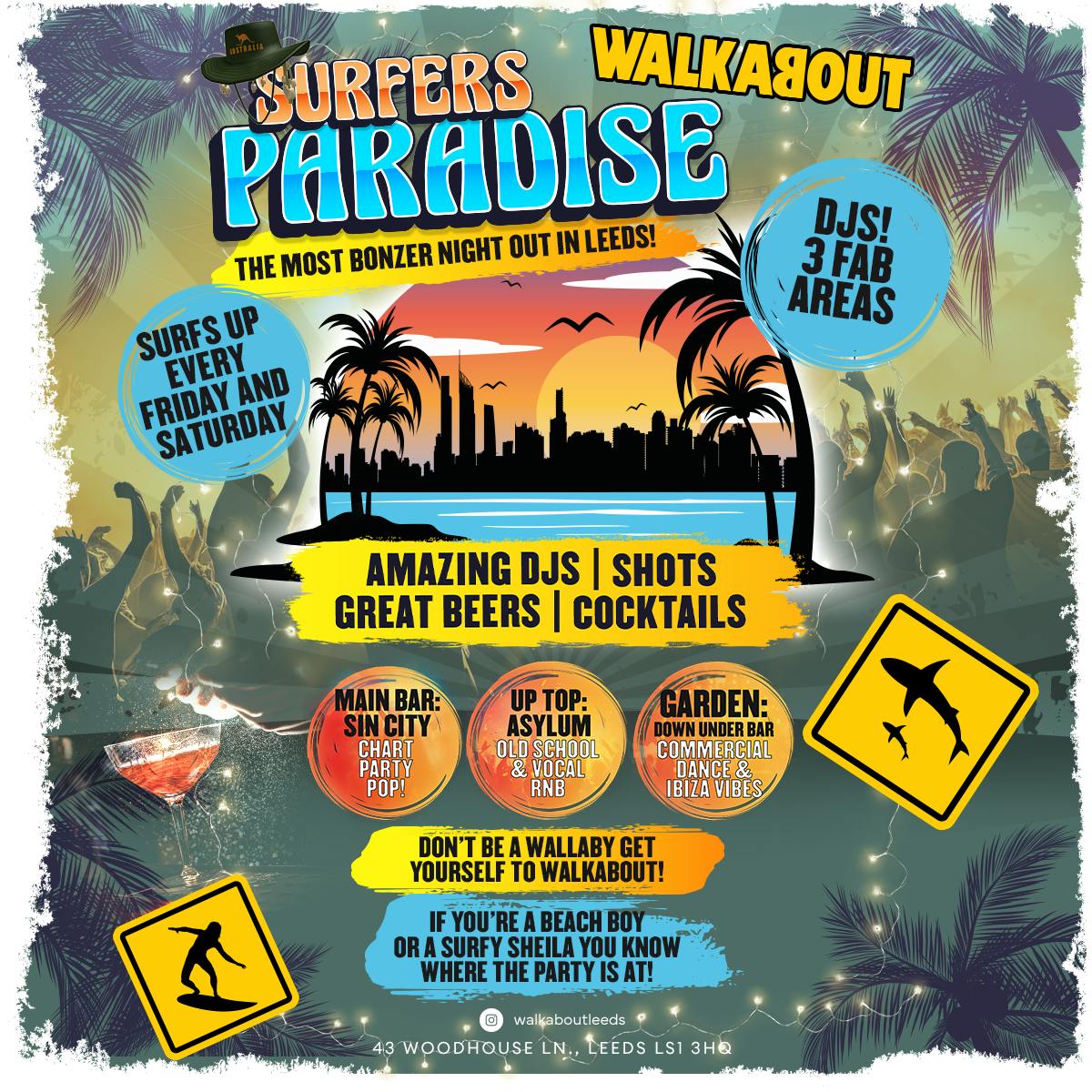 Walkabout: Surfers Paradise Friday (FREE ENTRY) at Walkabout - Leeds ...