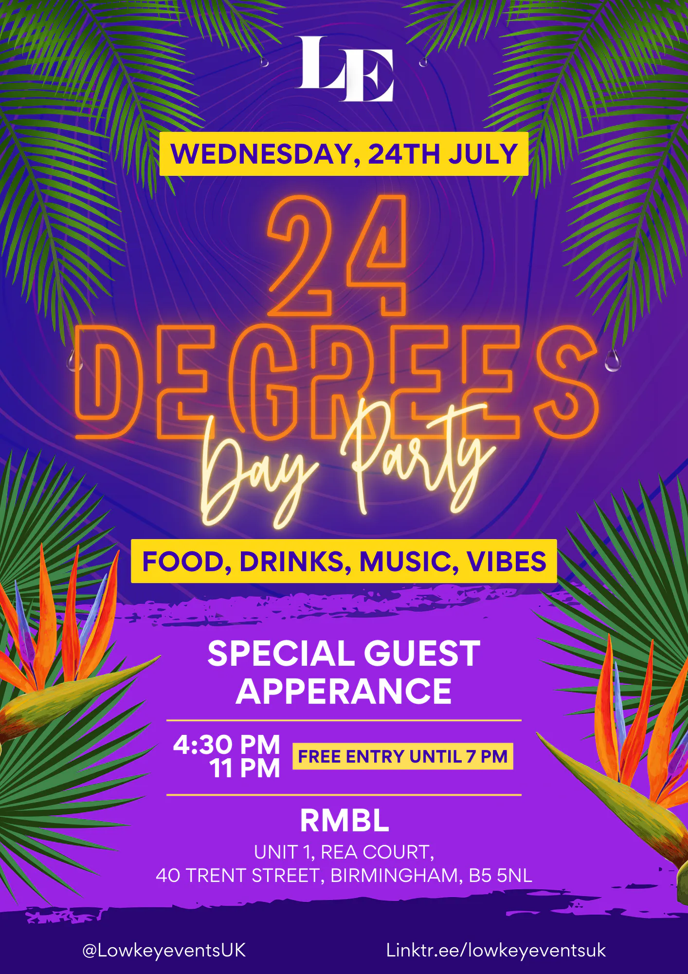 24 Degrees Day Party | FINAL 100 TICKETS at RMBL, Birmingham on 24th ...