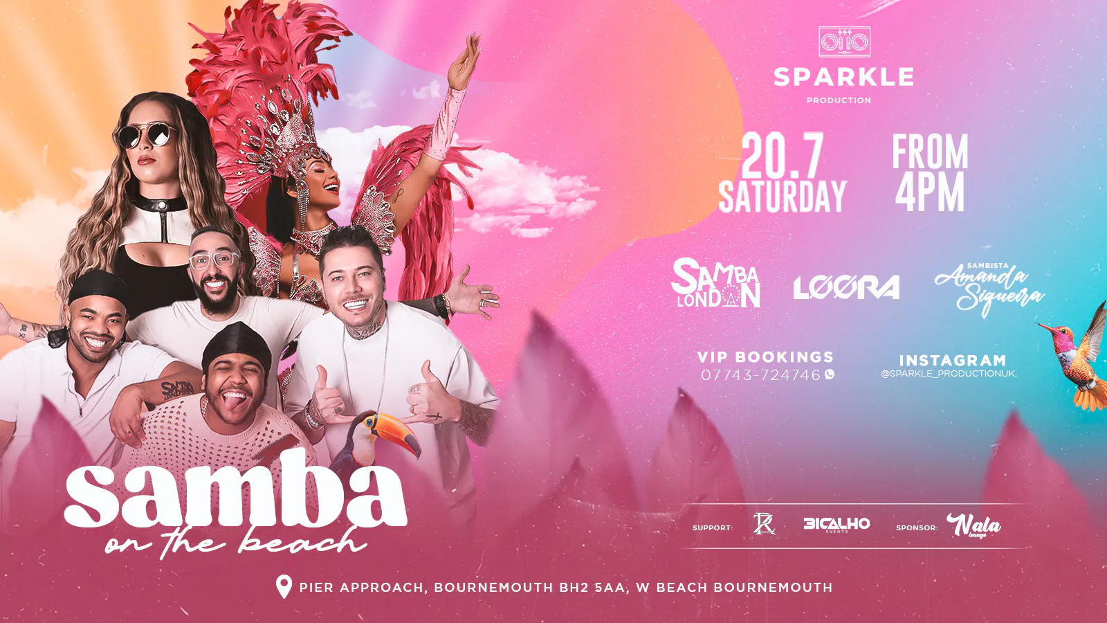 Samba on the Beach at W Beach Bournemouth, Bournemouth on 20th Jul 2024 ...