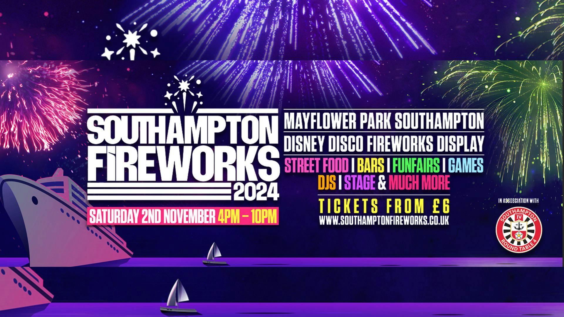 Southampton Fireworks 2024 • Saturday 2nd November! - SOLD OUT! at Mayflower Park, Southampton ...