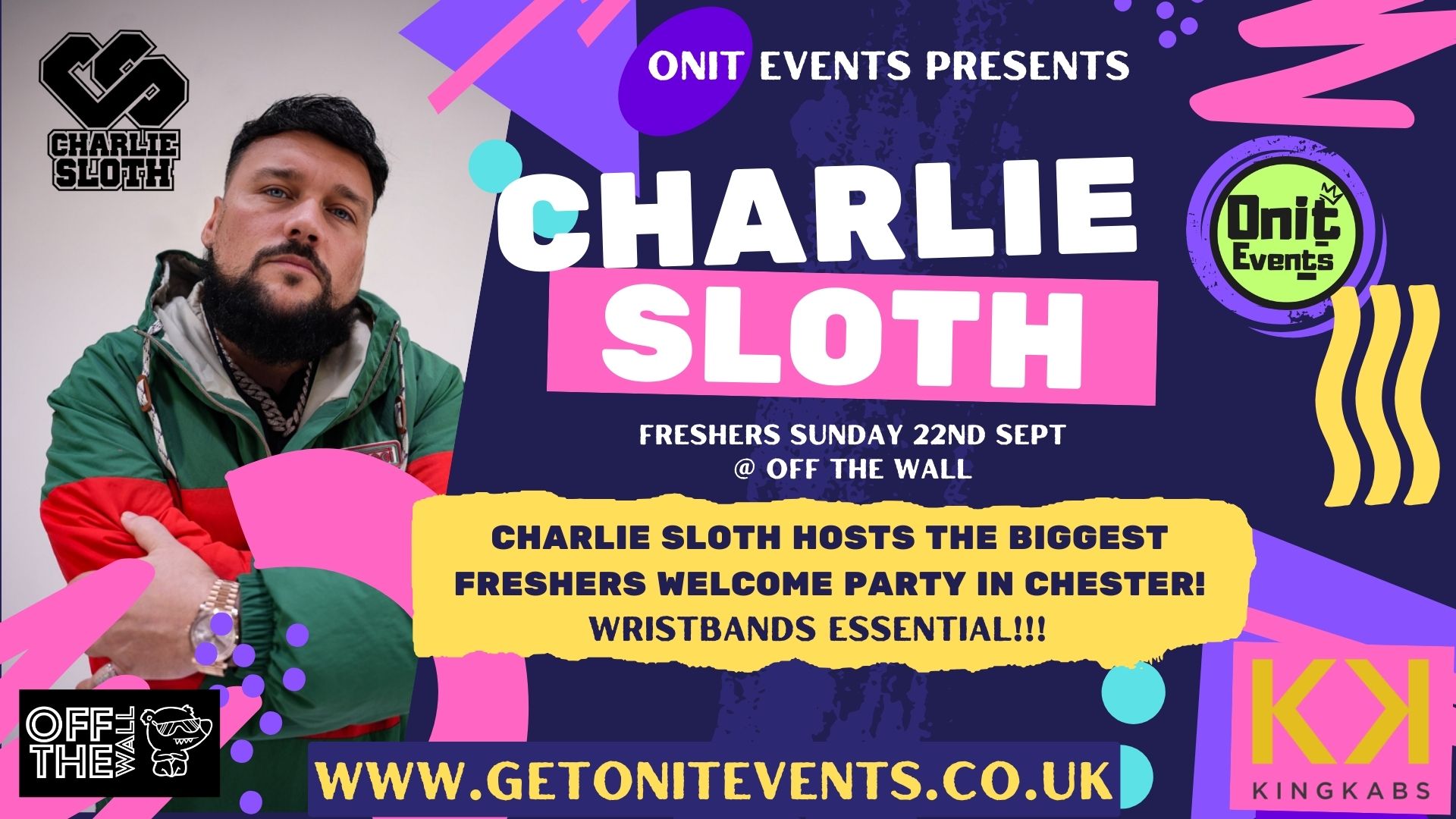 Chester Freshers day 1 - Charlie Sloth at Off The Wall Chester, Chester ...