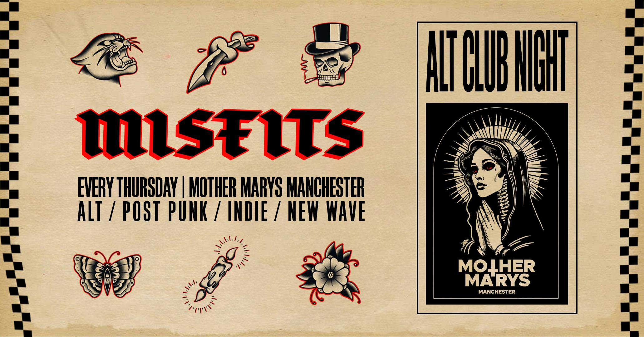 SOLD OUT**** MISFITS - Alt Thursdays! ☘️ (FREE PARTY) at Mother Mary's ...