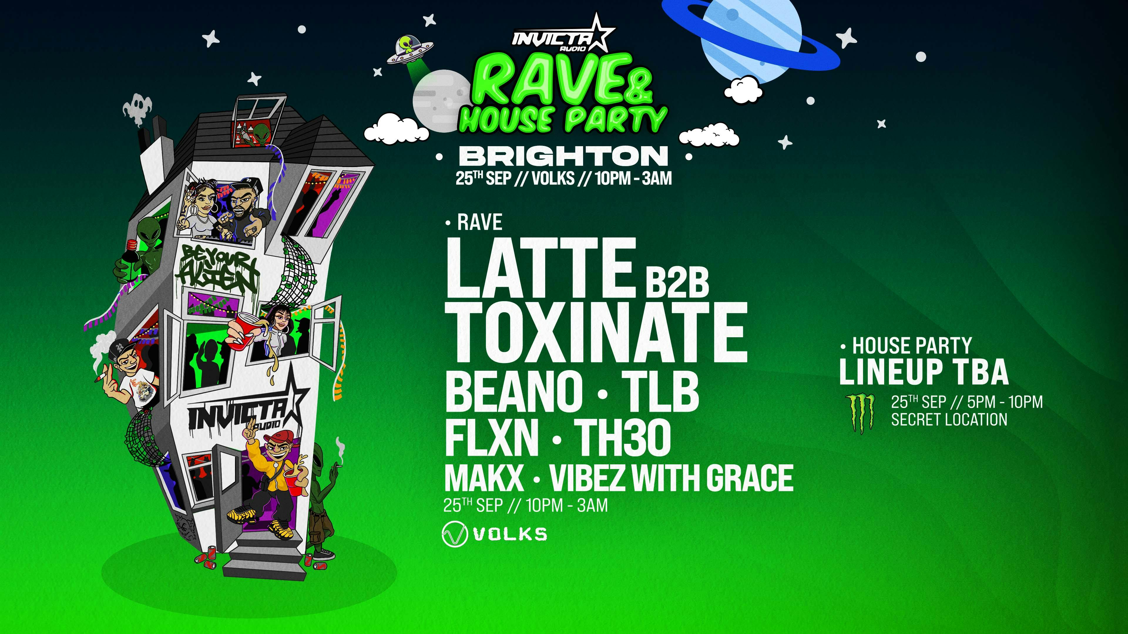 Invicta Audio: Latte b2b Toxinate | BRIGHTON at Volks Club, Brighton ...