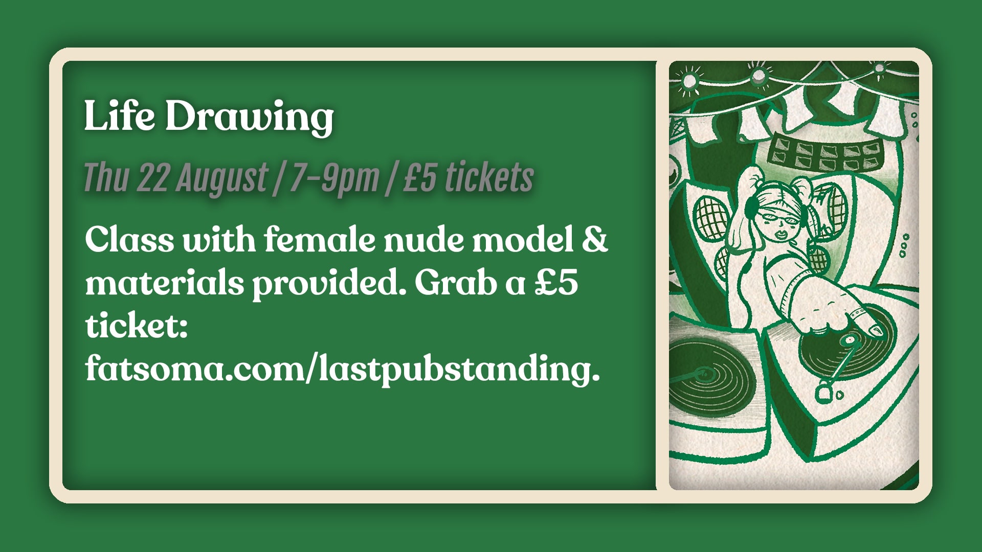 Life Drawing (female model) at Last Pub Standing, Norwich on 22nd Aug ...