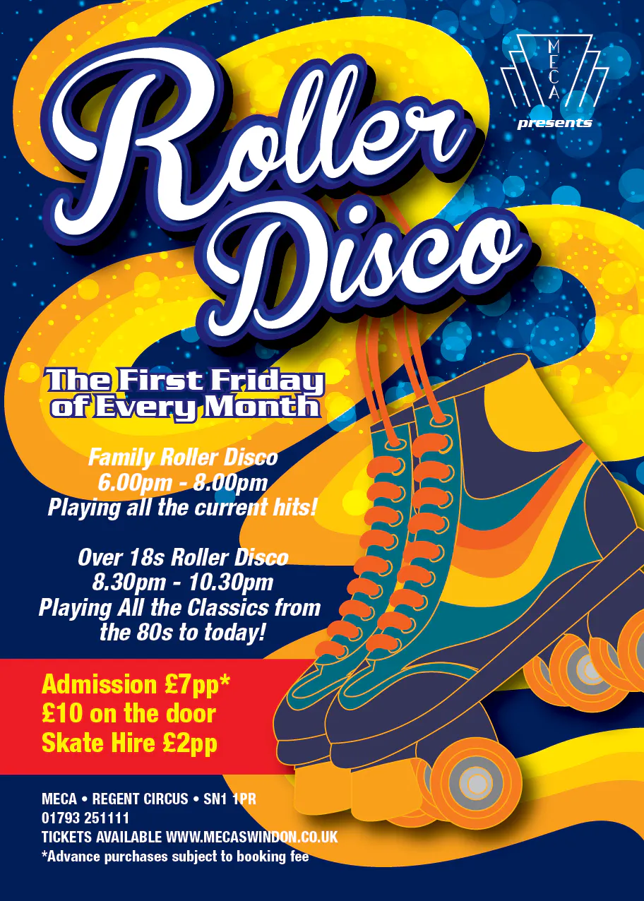 Roller Disco at M E C A, Swindon on 6th Sep 2024 | Fatsoma