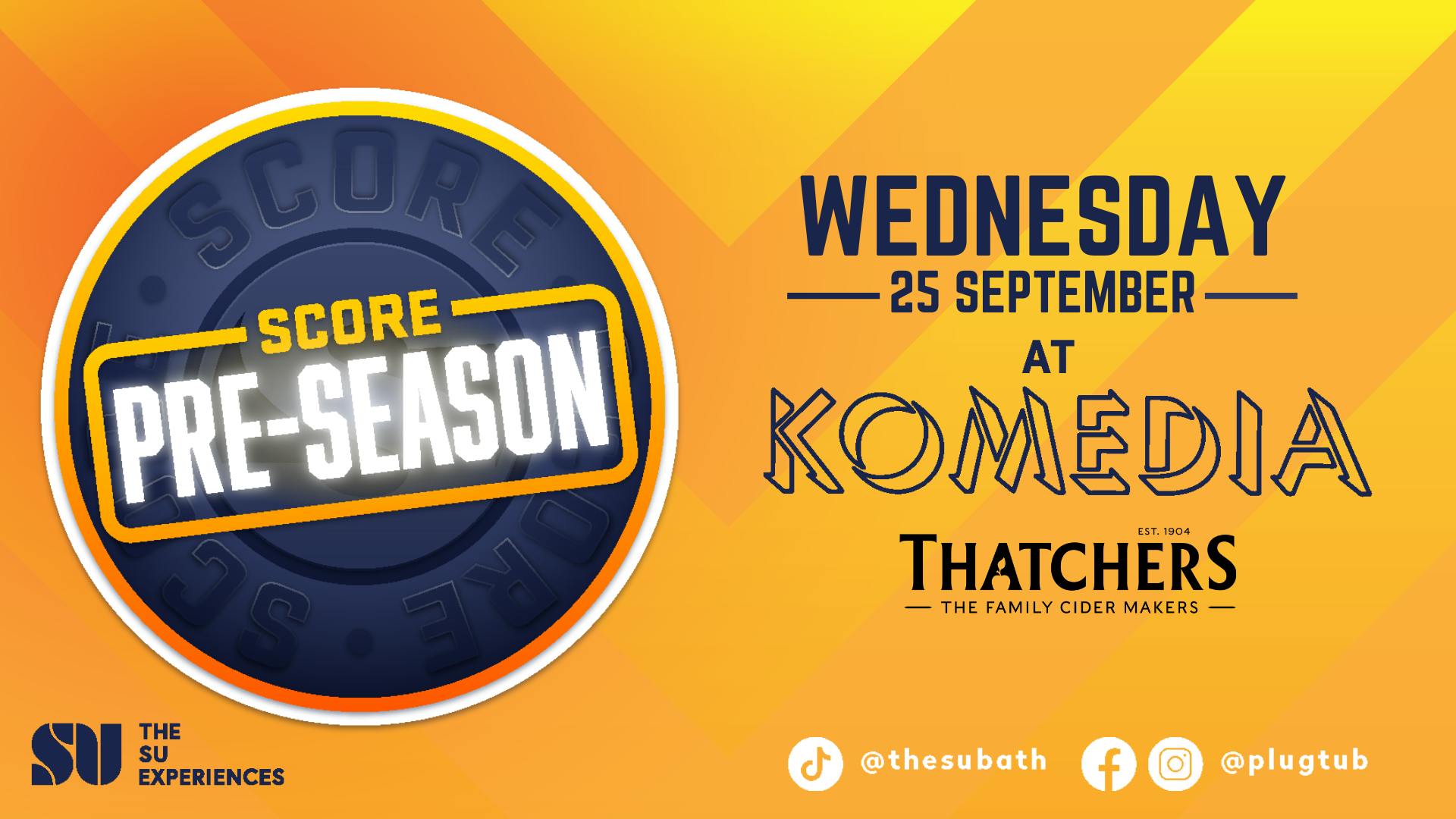 SCORE // PRE-SEASON // 25.09.2024 // AWAY at Komedia, Bath on 25th Sep ...