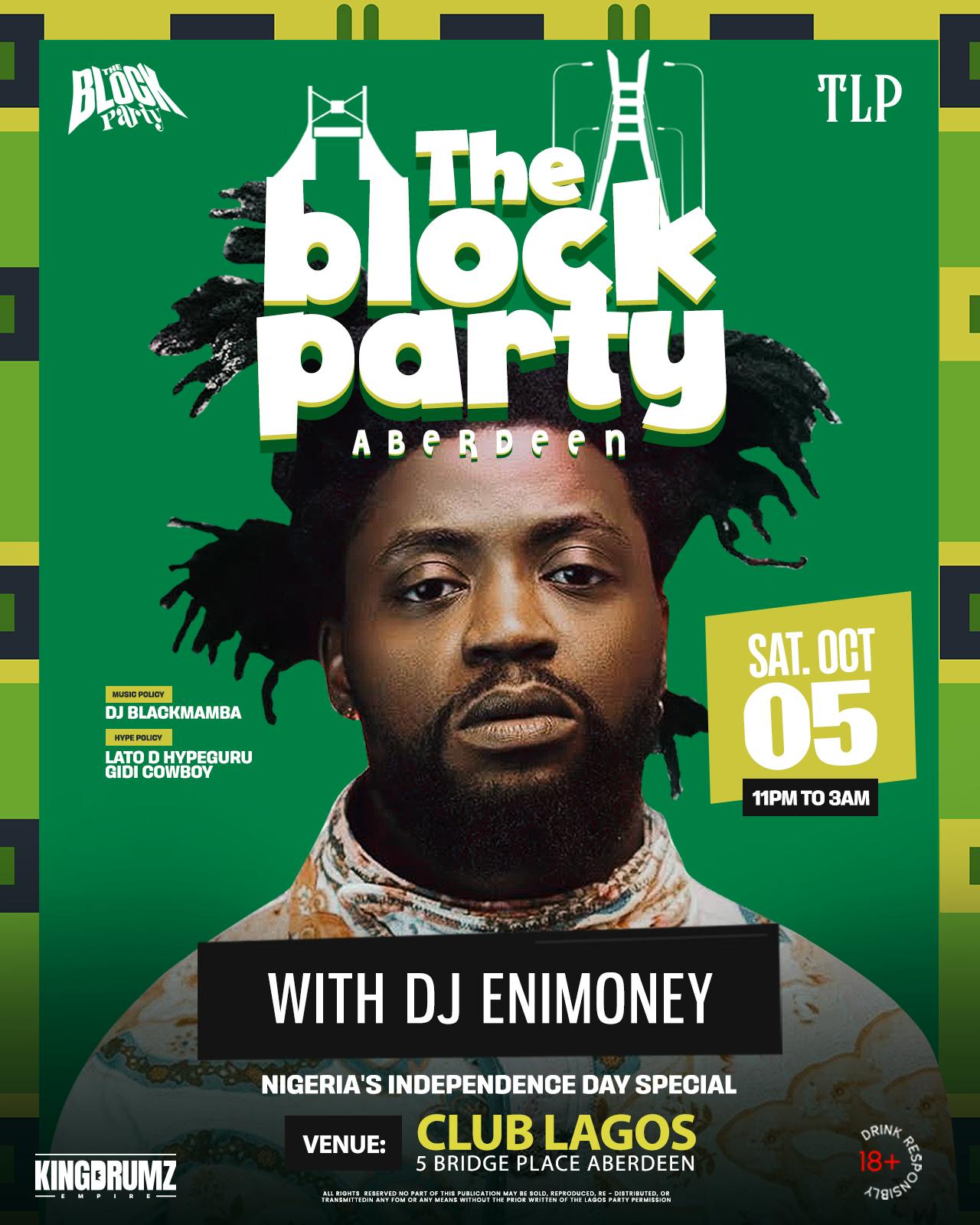 The Block Party Aberdeen at Club Lagos, Aberdeen on 5th Oct 2024 | Fatsoma