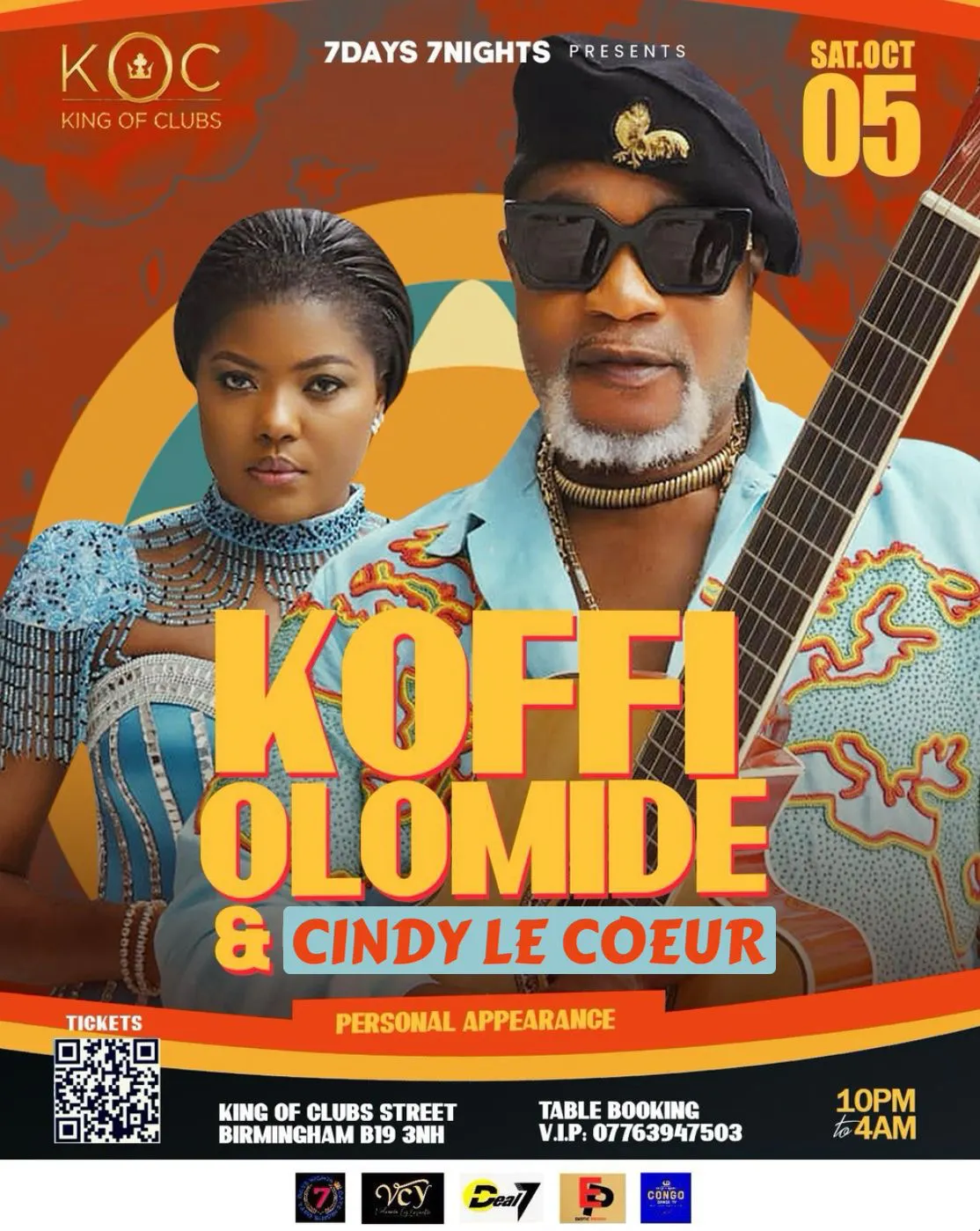 KOFFI OLOMIDE & CINDY LE COEUR at King of clubs, Birmingham on 5th Oct ...