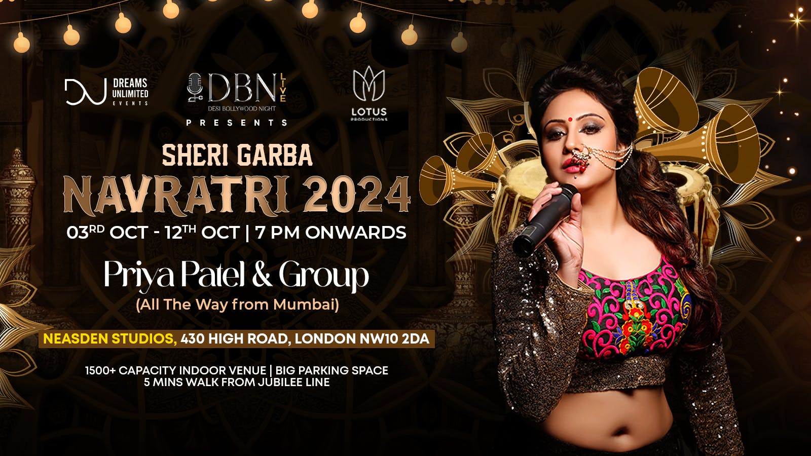 Navratri 2024 - Sheri Garba (Wembley) at Neasden Studios, London on 3rd ...