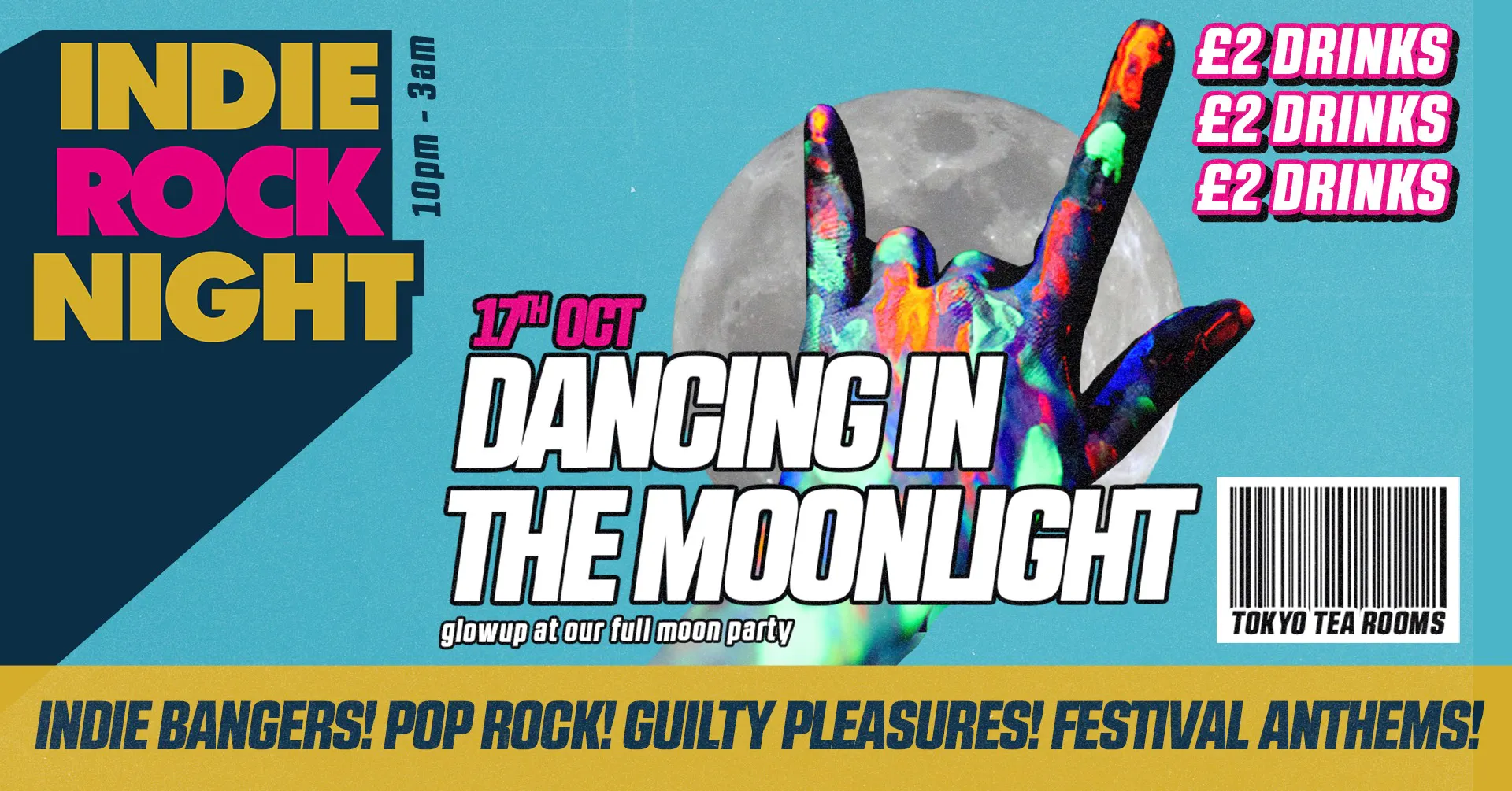Indie Rock Night ∙ DANCING IN THE MOONLIGHT (full moon party) *10 £7 ...