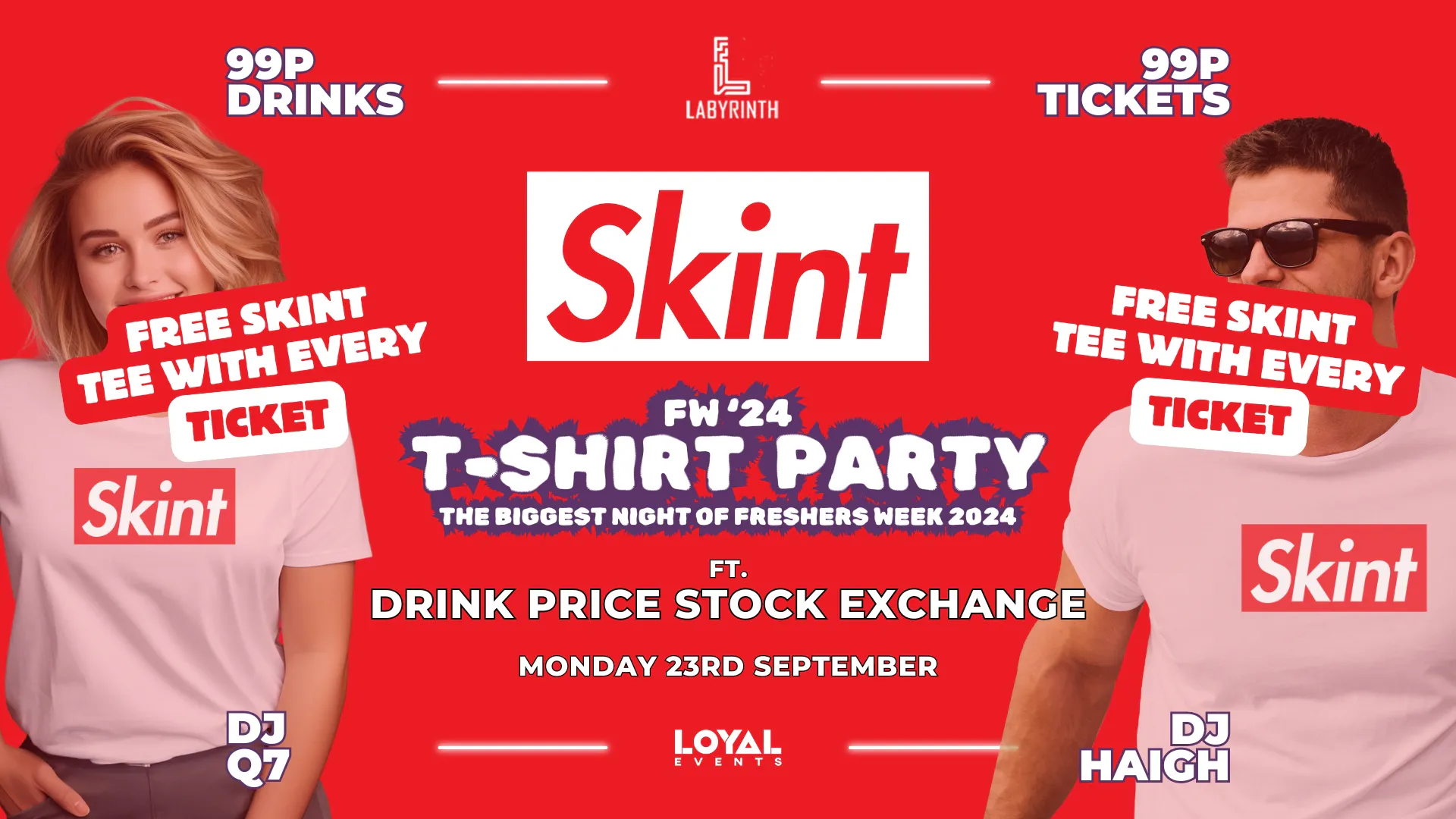 ROOM ON THE DOOR TONIGHT! - Skint Mondays - FRESHERS WEEK '24 T-SHIRT ...