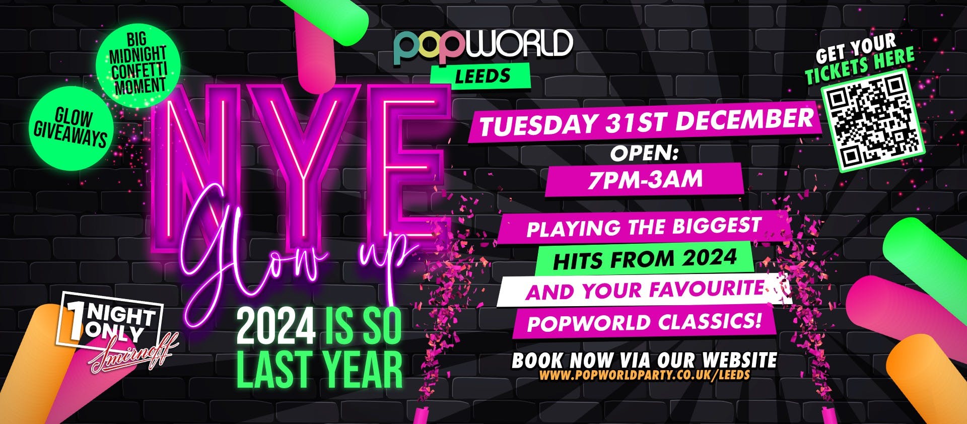 NEW YEARS EVE at Popworld - Leeds, Leeds on 31st Dec 2024 | Fatsoma