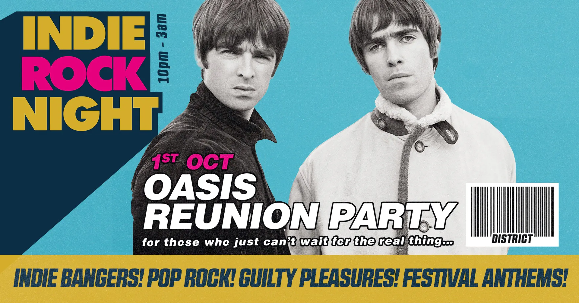 Indie Rock Night ∙ OASIS REUNION | CARDIFF *10 £5 TICKETS LEFT* at ...