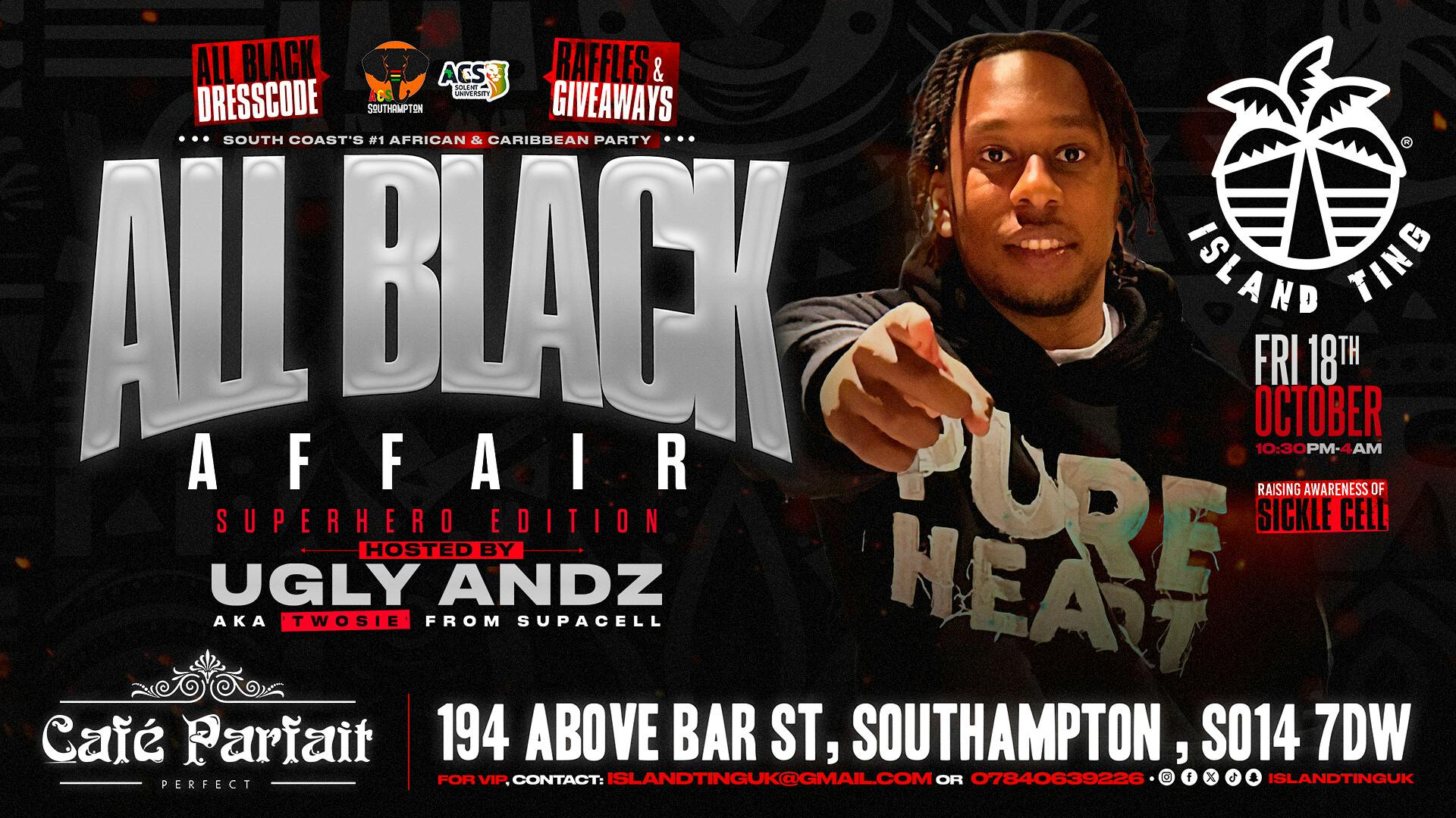 All Black Affair Southampton (Superhero Edition) ⚫ (Island Ting) 🌴 ...