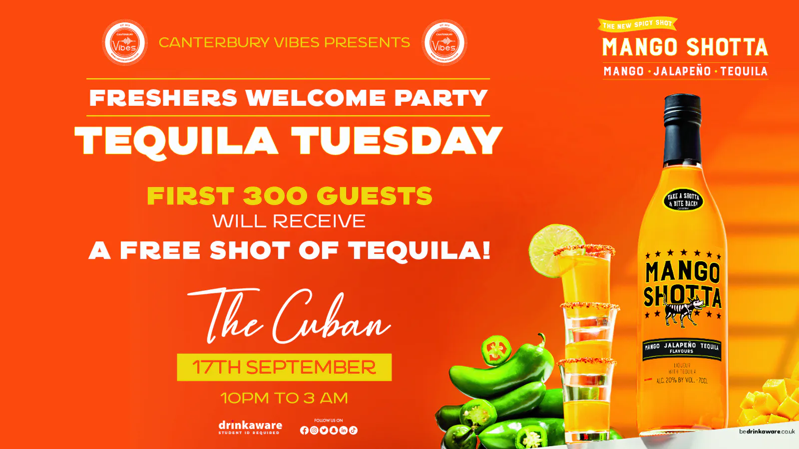 TEQUILA TUESDAY - Welcome Freshers Party (First 300 Guests receive a ...