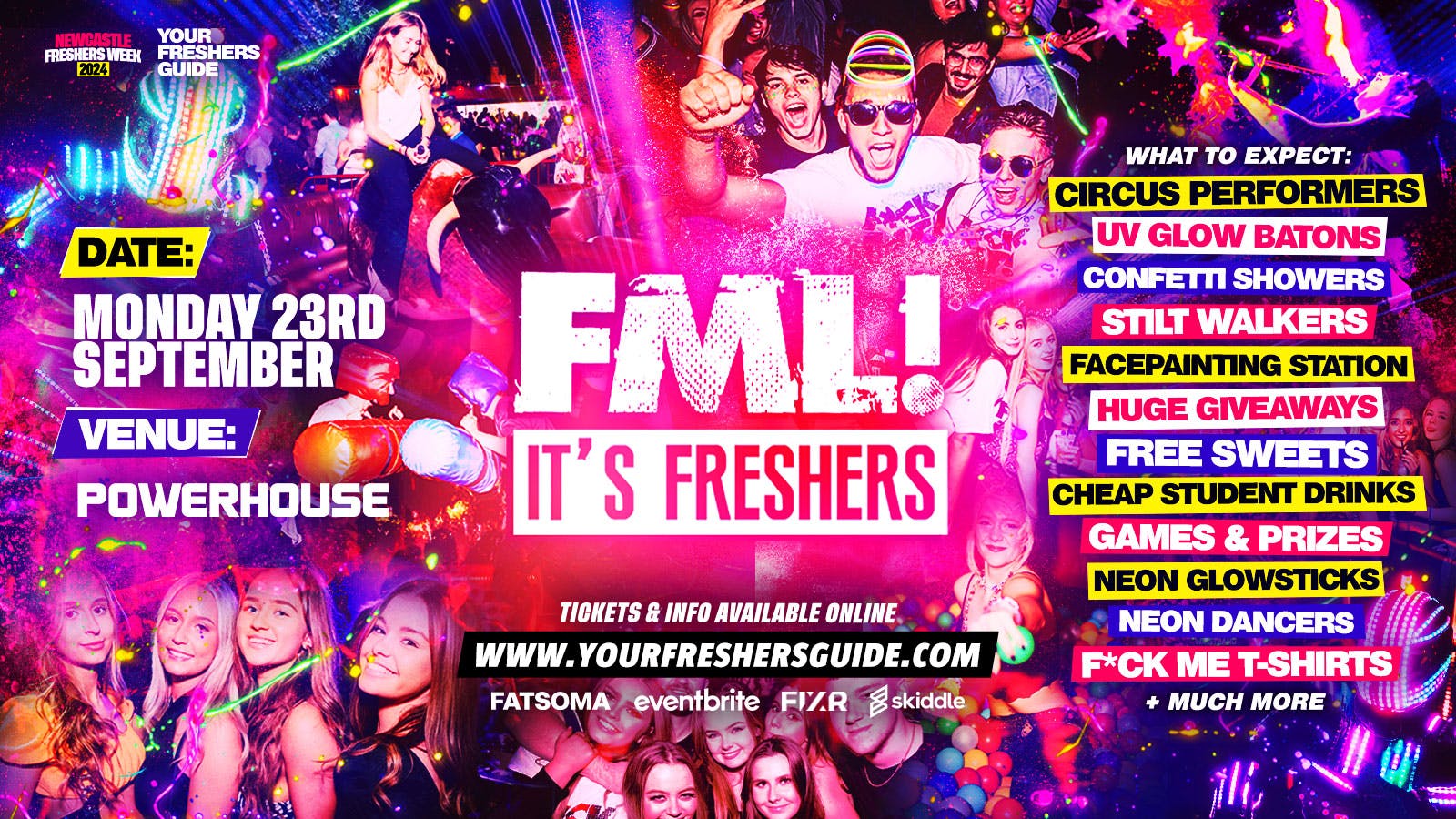 FML It's Freshers | Newcastle Freshers 2024 at Powerhouse, Newcastle ...