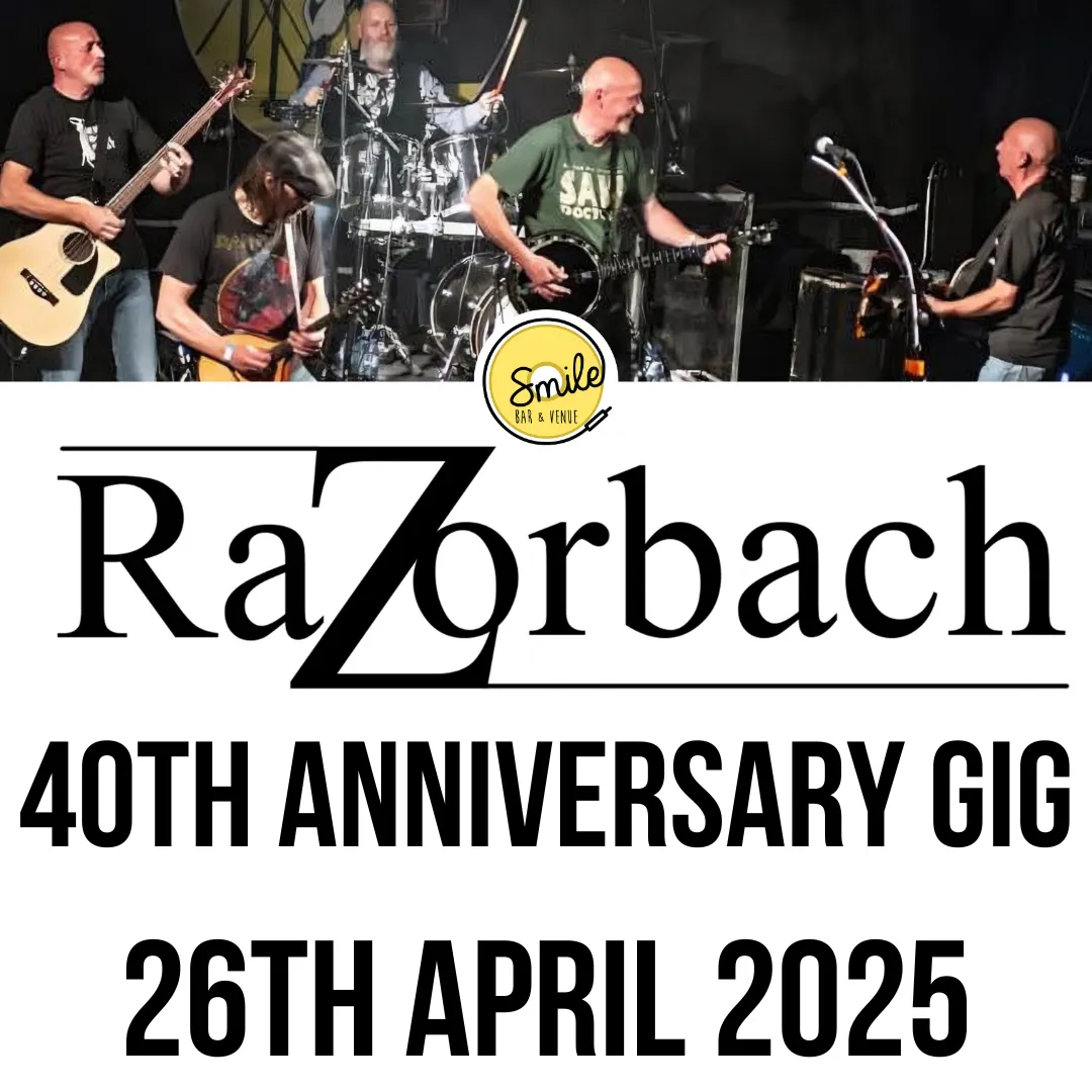 Razorbach - 40th Anniversary Gig at Smile Bar and Venue, Huddersfield ...
