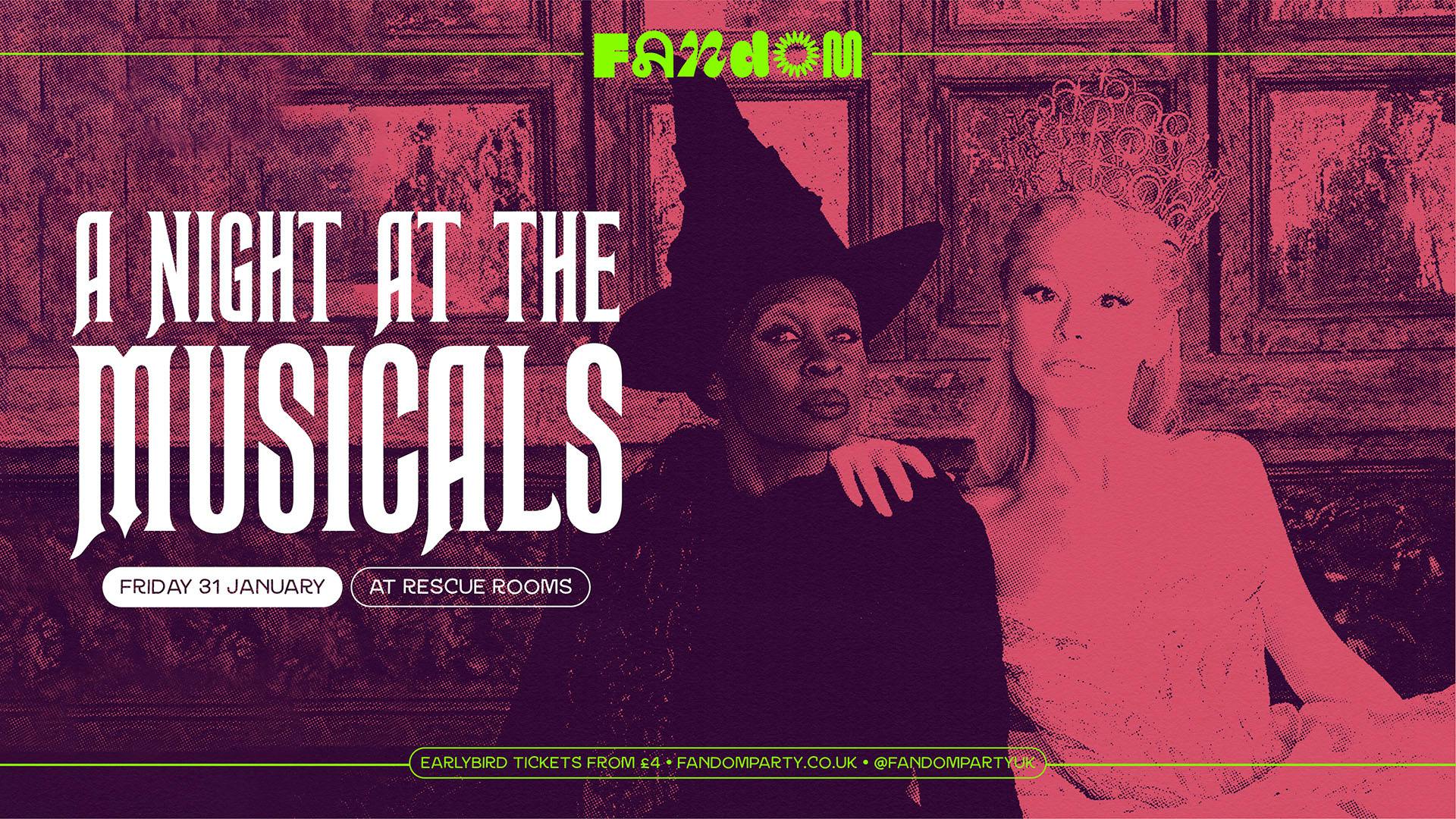 A Night at the Musicals 💗 Fandom @ Rescue Rooms, Nottingham at Rescue ...