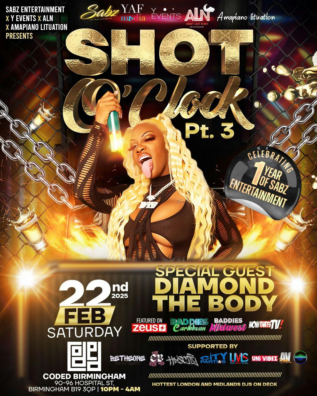 SHOT O’CLOCK PART 3 at Coded Birmingham, Birmingham on 22nd Feb | Fatsoma