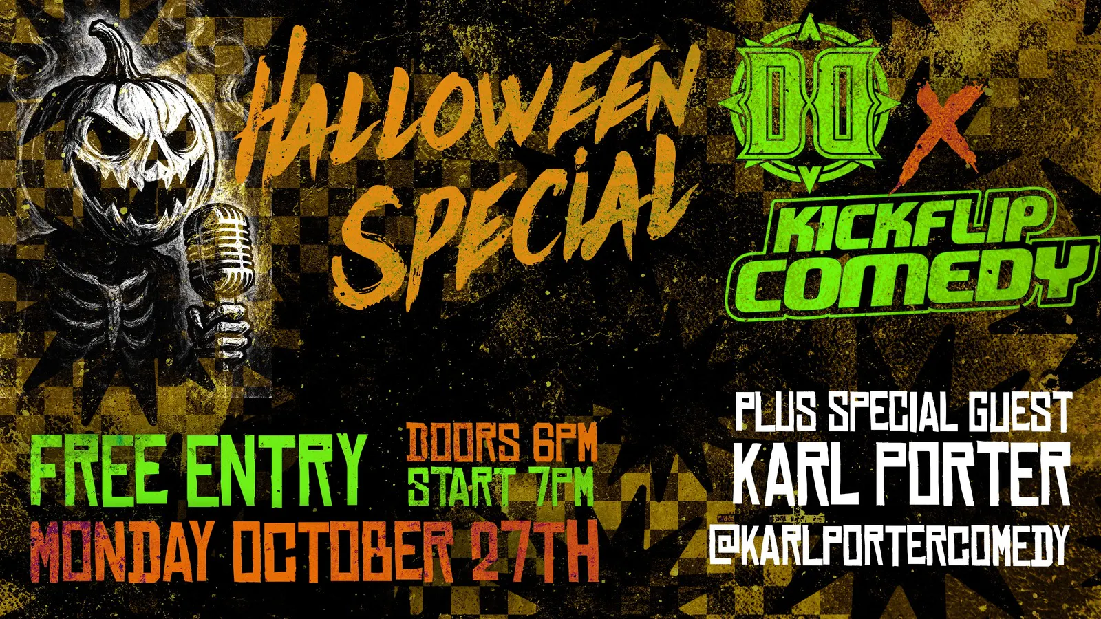 Diego's X Kickflip Comedy Open Mic with KARL PORTER at Diego's Demise ...