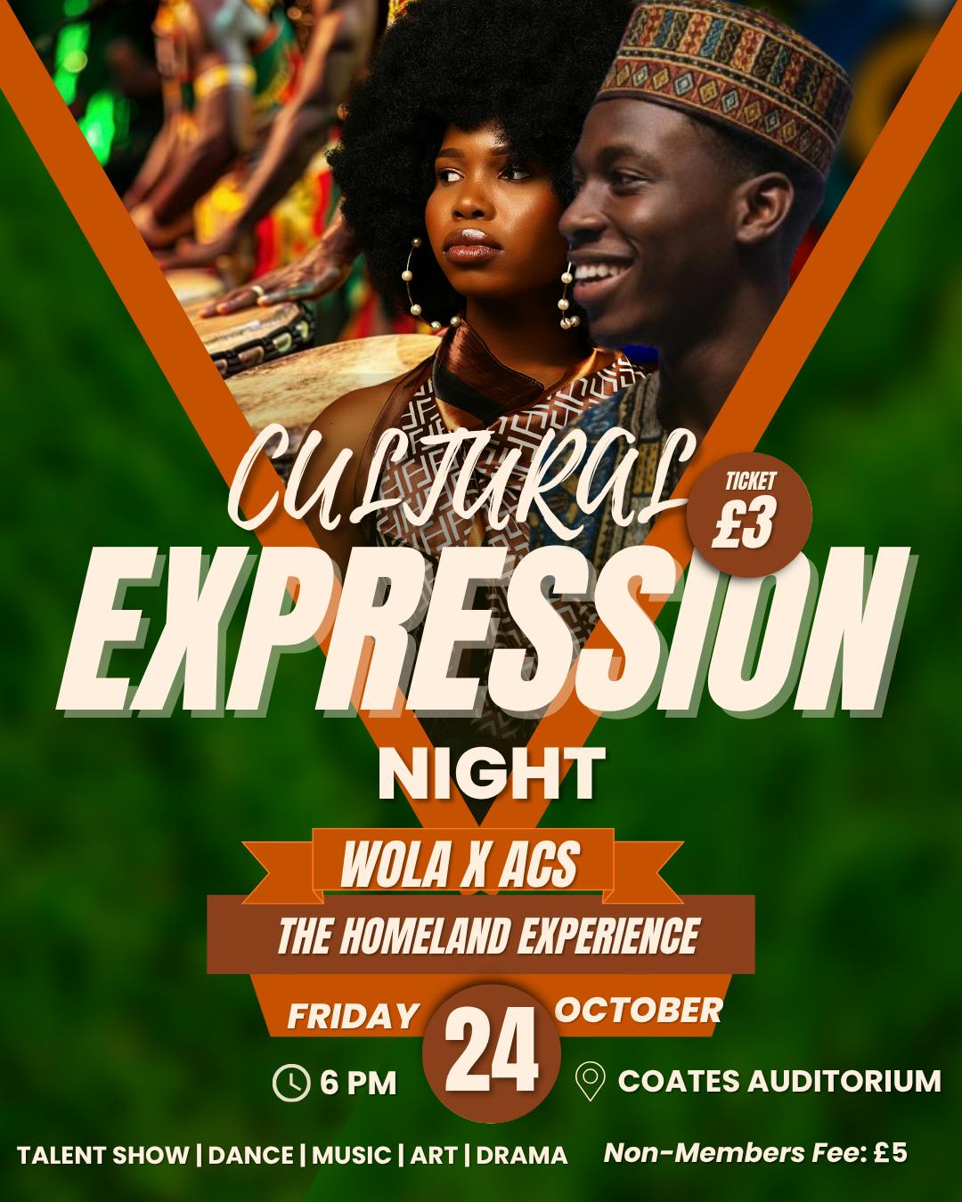 Cultural Expression Night at Coates Road Auditorium, Nottingham on 24th ...