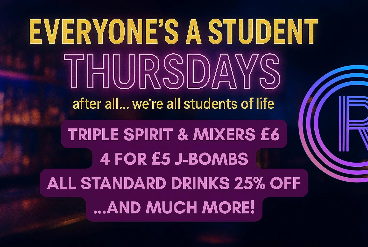 EVERYONE’S A STUDENT THURSDAYS @ ROUTE ONE at Route One Sports Bar ...