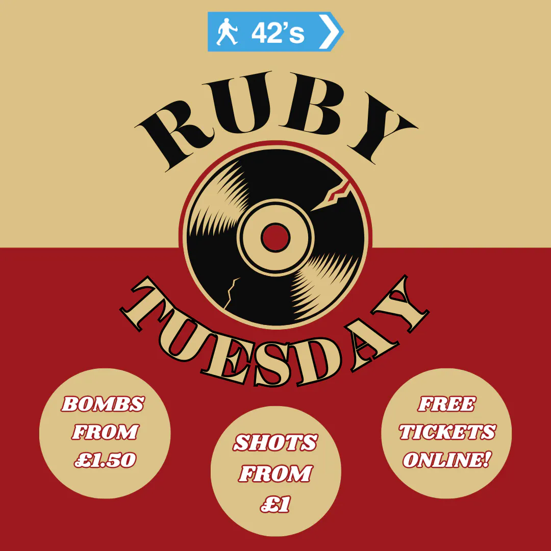 Ruby Tuesday at 42's, Manchester on 23rd Dec 2025 | Fatsoma
