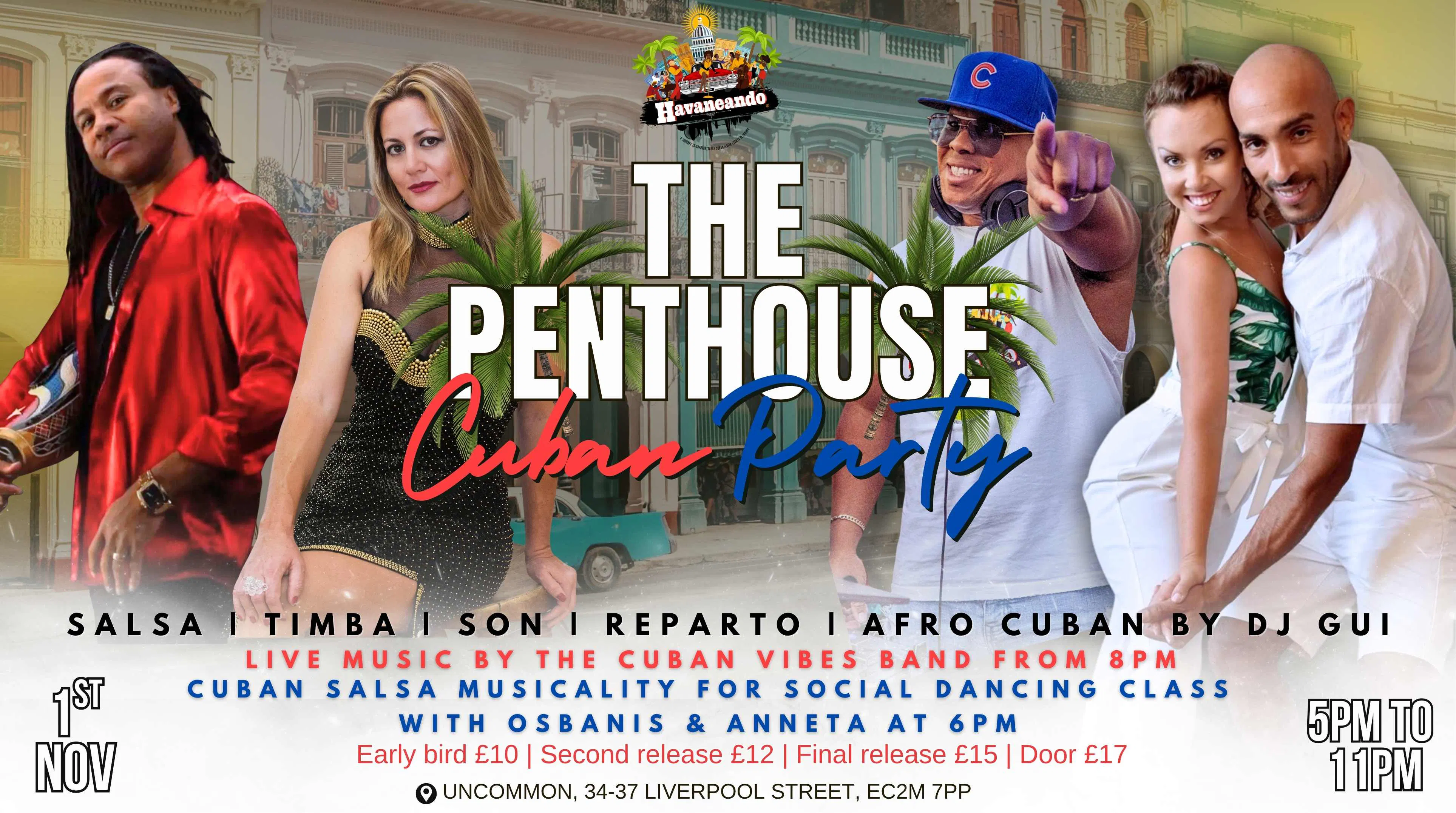 Havaneando - The Penthouse Cuban Party at Uncommon Liverpool Street ...