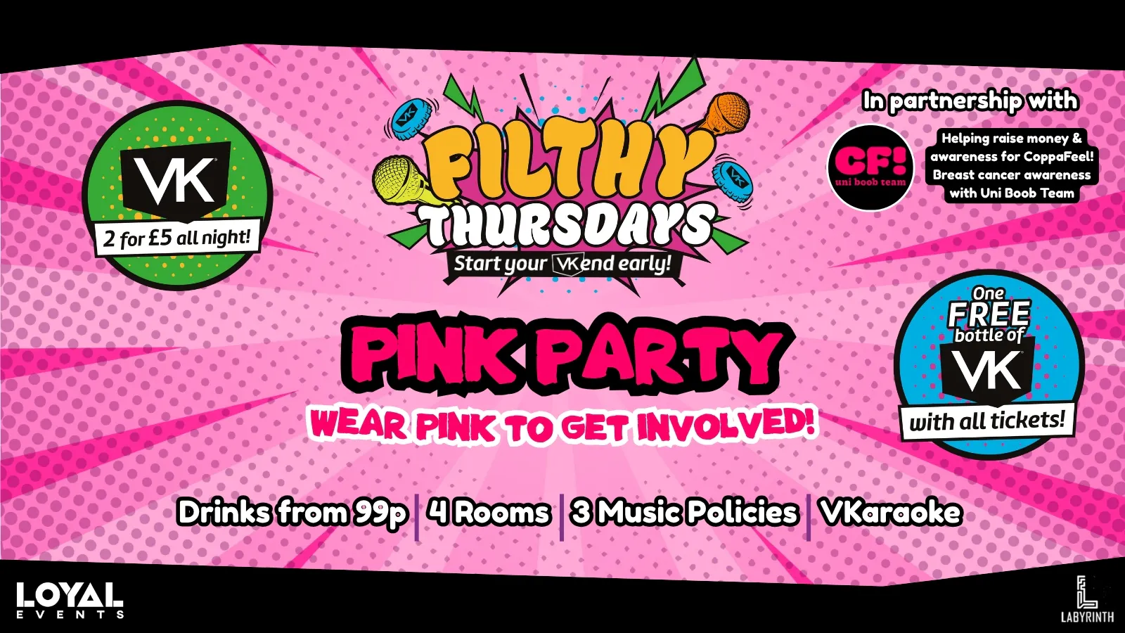 TONIGHT: Filthy Thursdays - PINK PARTY - FREE VK with tickets! - Start ...