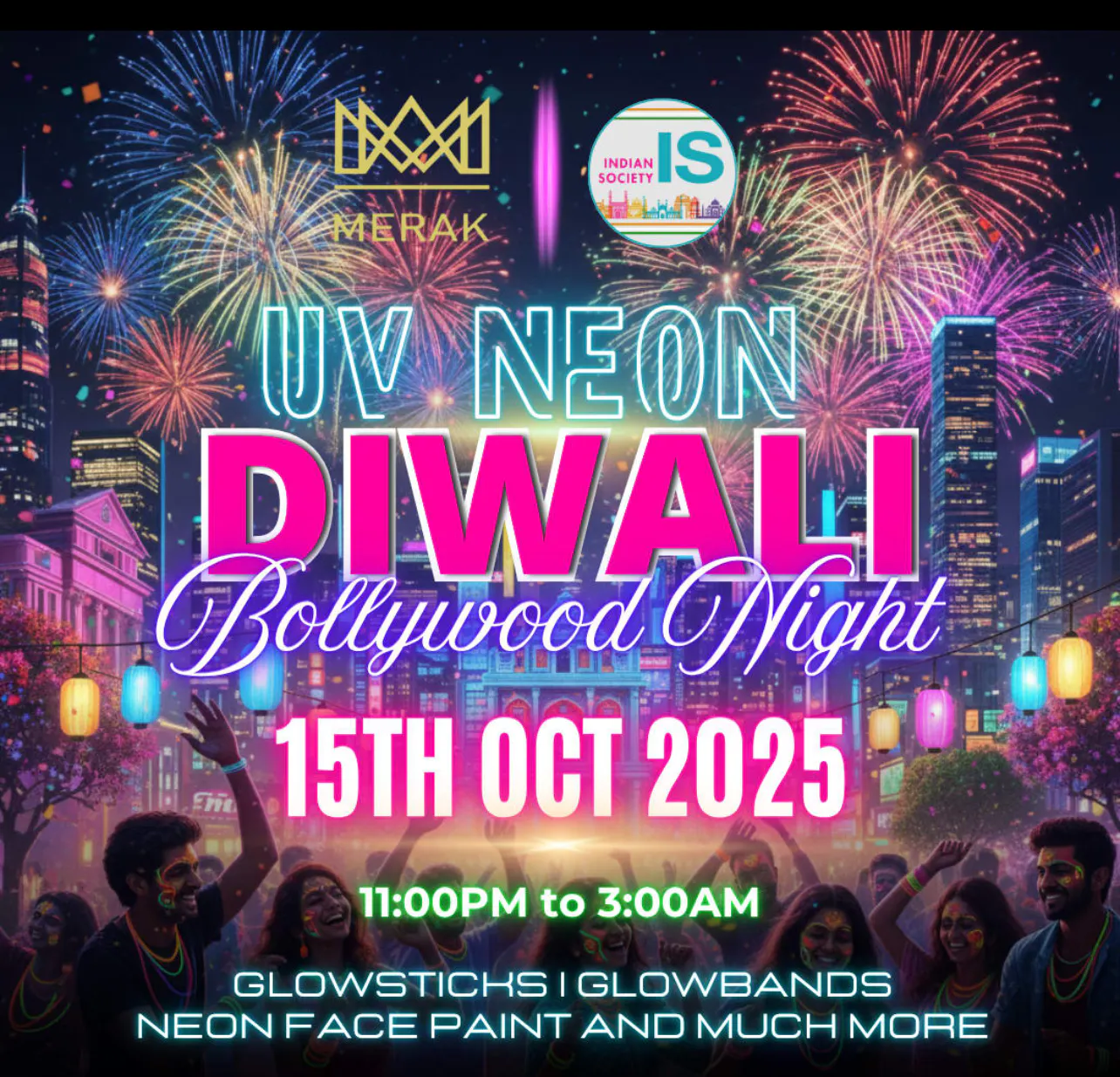 🇮🇳 DIWALI UV NEON BOLLYWOOD NIGHT🪔🎆 at Baa Bar, Nottingham on 15th Oct ...