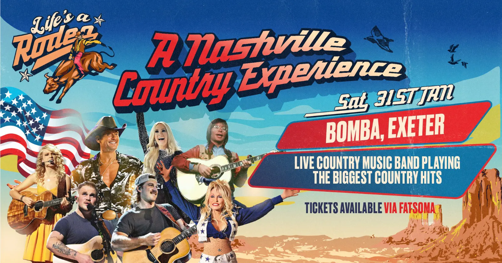 Exeter: A Nashville Country Music Experience 🇺🇸 at Bomba, Exeter on ...