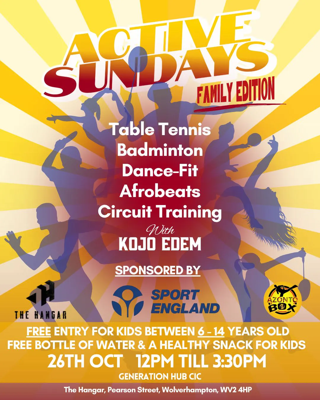 Active Sundays: Family Edition at The Hangar, Wolverhampton on 30th Nov ...