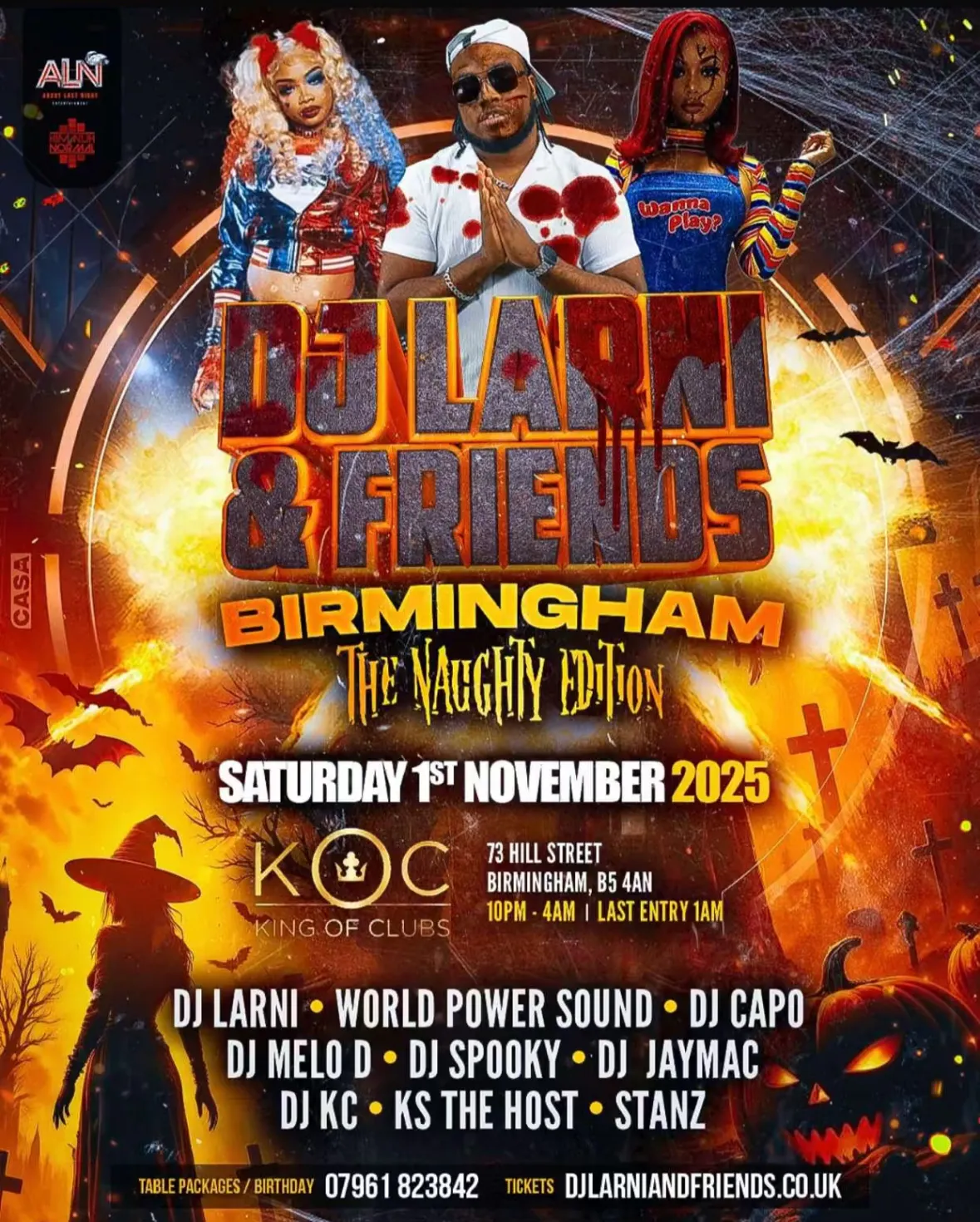 DJ LARNI & FRIENDS - Birmingham Biggest Bashment Halloween Party ...