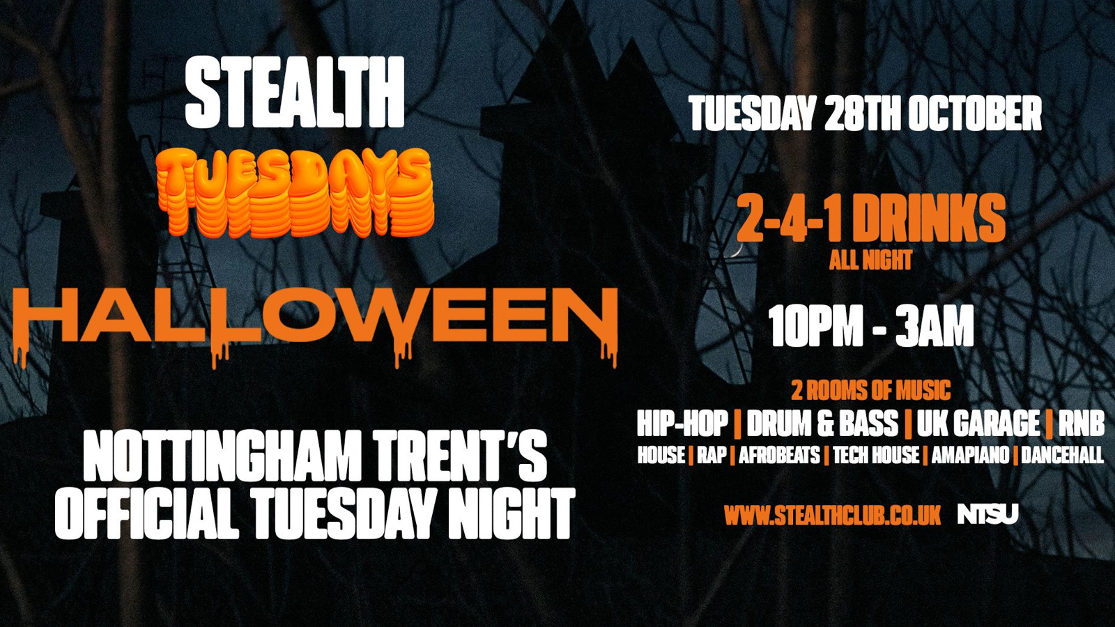 Stealth Tuesdays HALLOWEEN - Nottingham Trent’s Official Clubnight. at ...