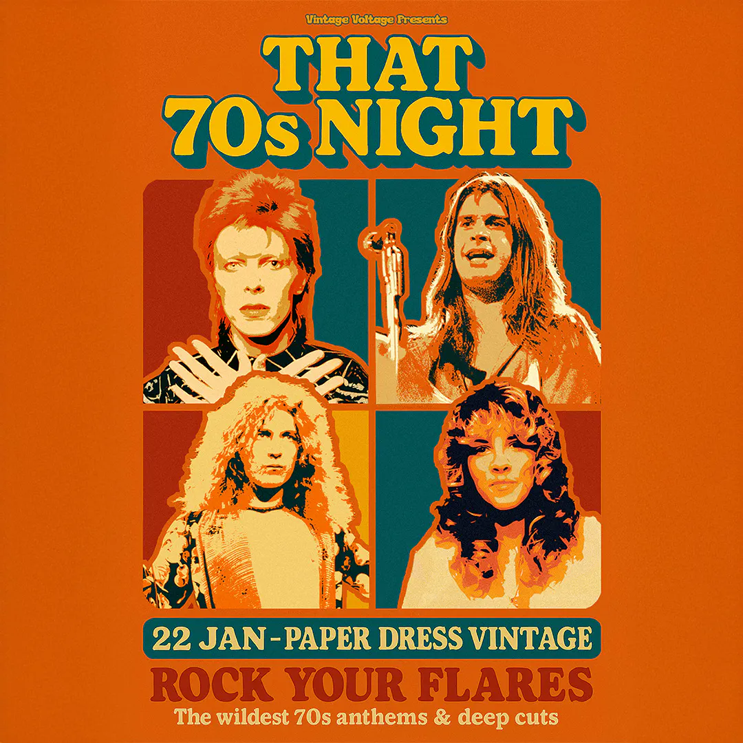 That 70s Night at Paper Dress Vintage, London on 22nd Jan | Fatsoma