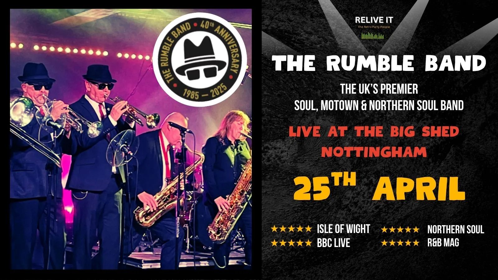 The Rumble Band at The Big Shed, Nottingham on 25th Apr | Fatsoma