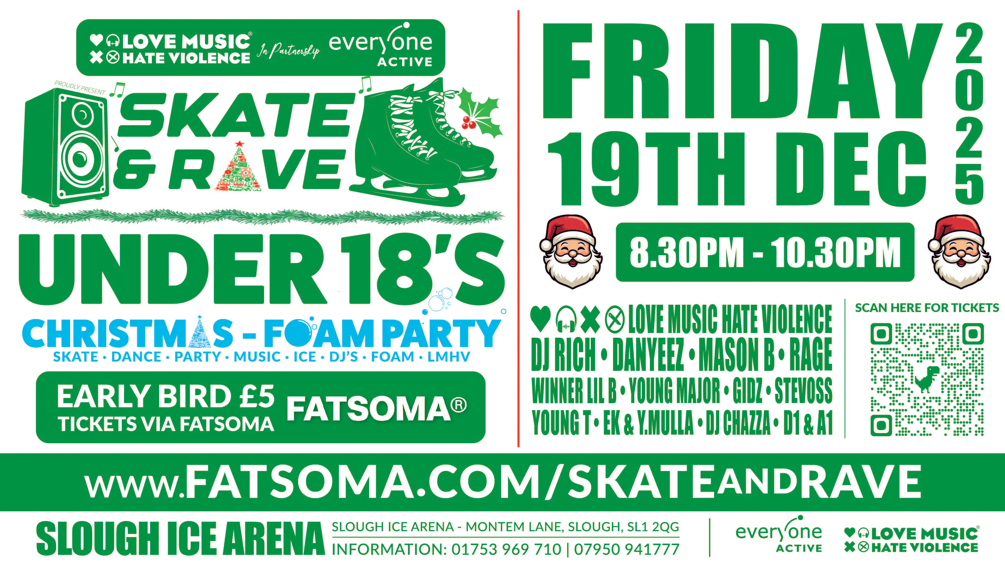 SKATE & RAVE – UNDER 18’S END OF TERM CHRISTMAS FOAM PARTY at Slough ...