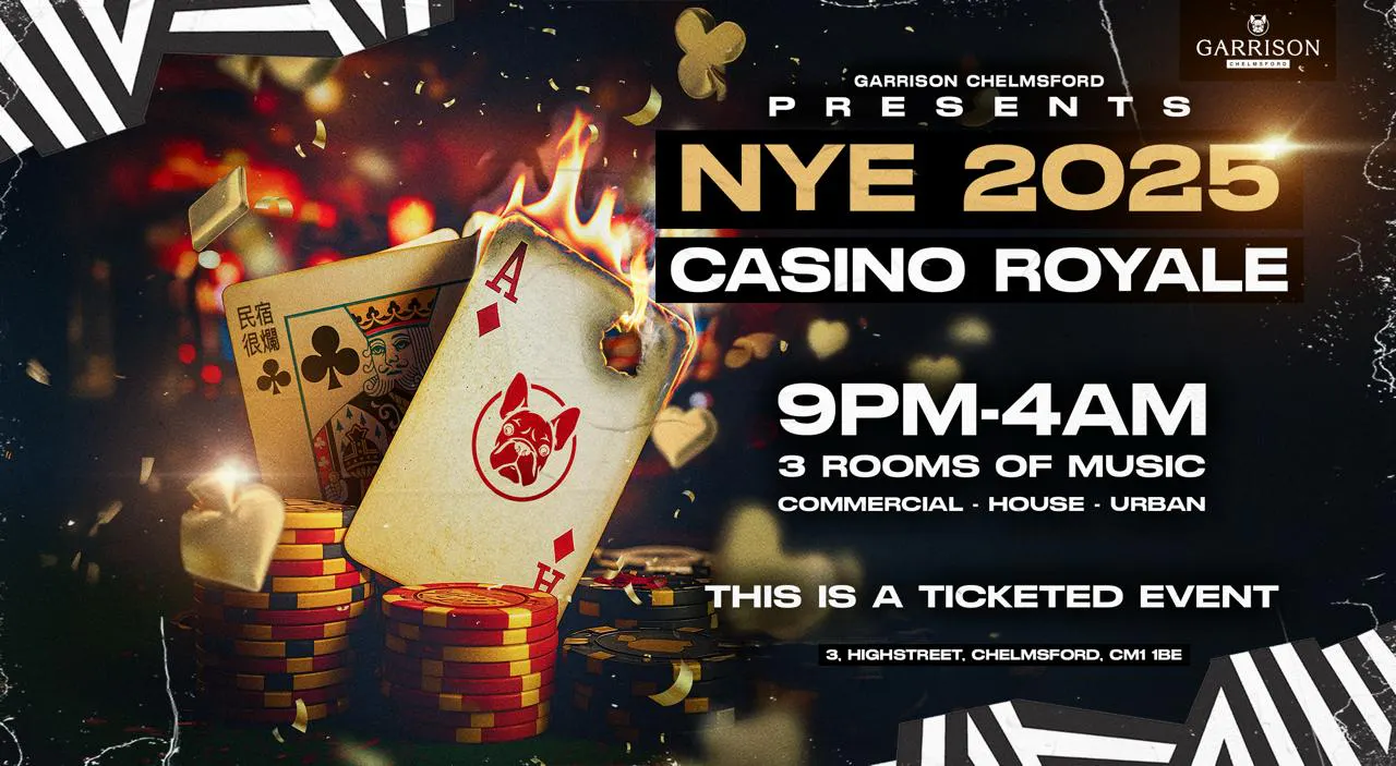 ♣️♦️Garrison NYE 2025: Casino Royale ♦️♣️ at The Garrison Tavern ...