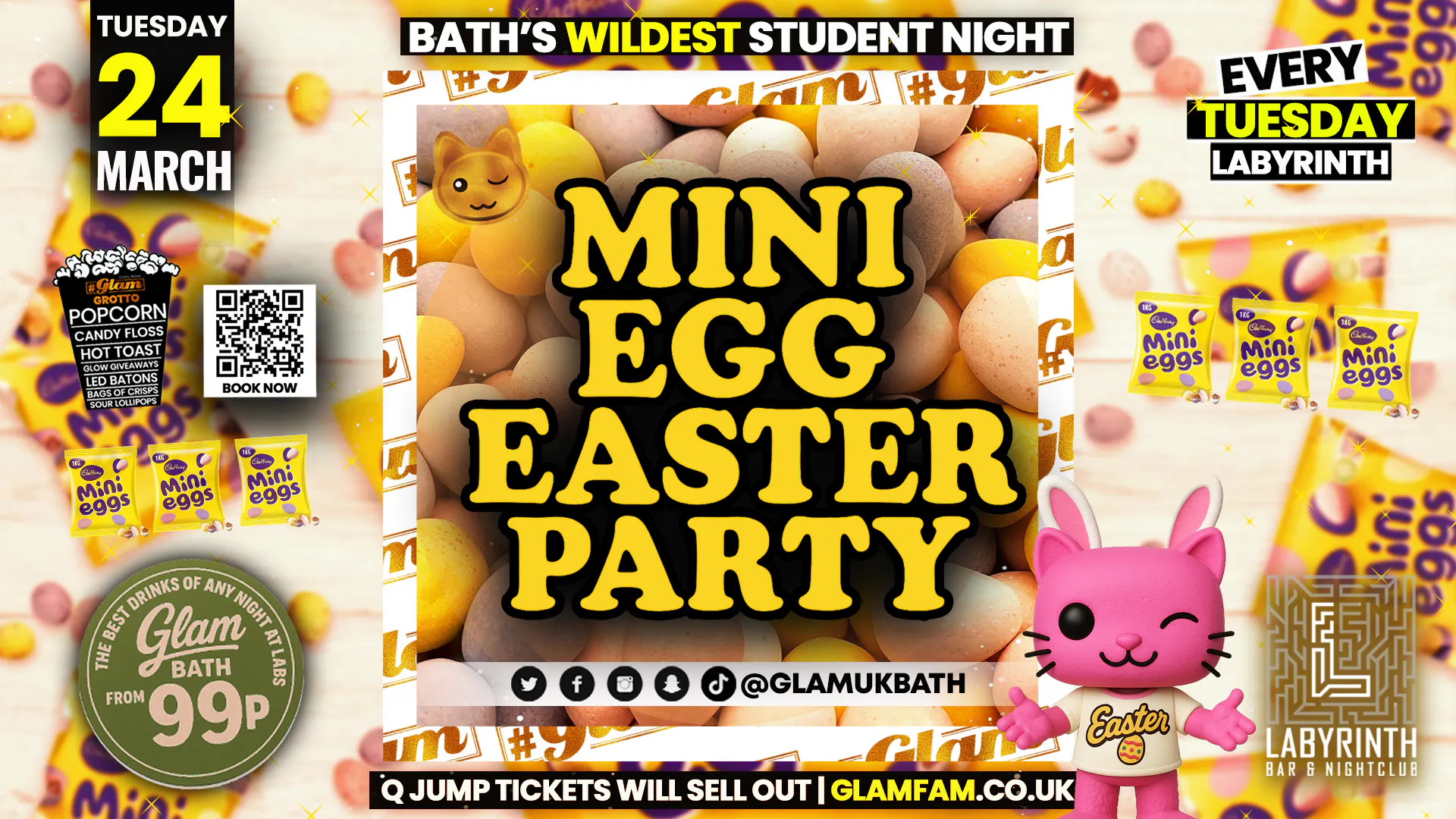 Glam - 🐣 MINI EGG PARTY! 🐣Bath's Wildest Student Night!! | Tickets and ...