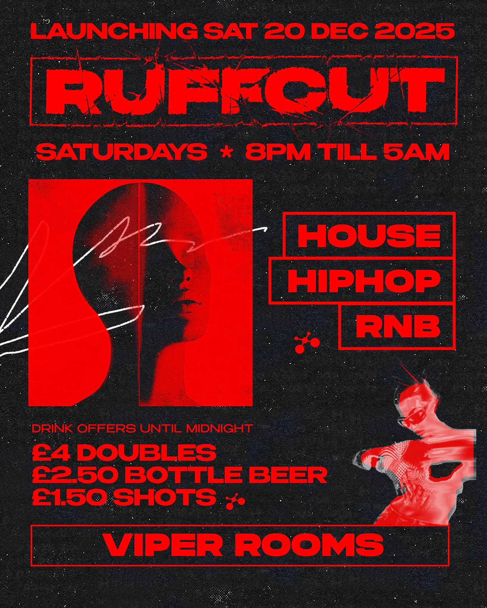 RUFFCUT Saturdays at The Viper Rooms, Sheffield on 3rd Jan | Fatsoma