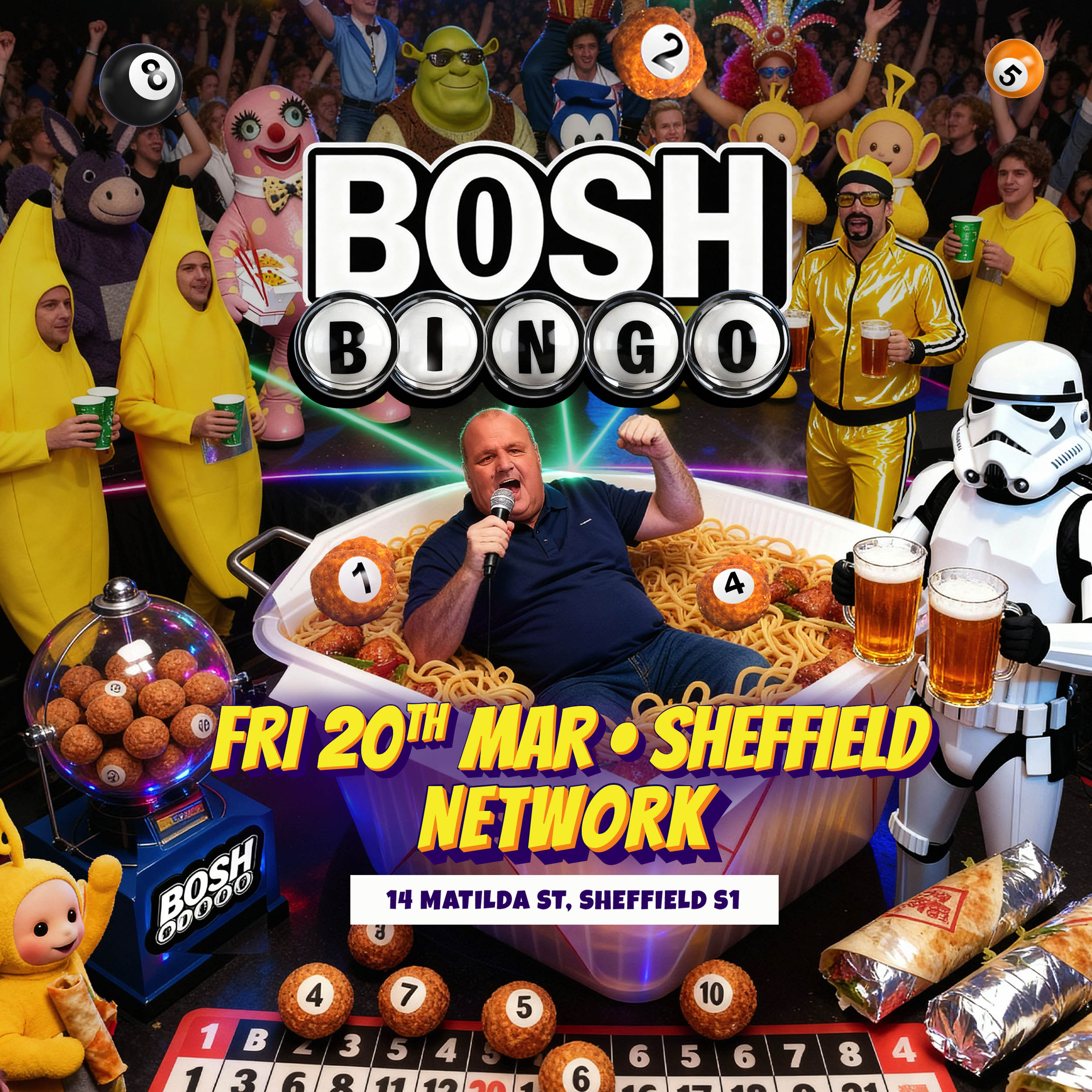 Bosh Bingo | Network 1 at Network, Sheffield on 20th Mar 2026 | Fatsoma