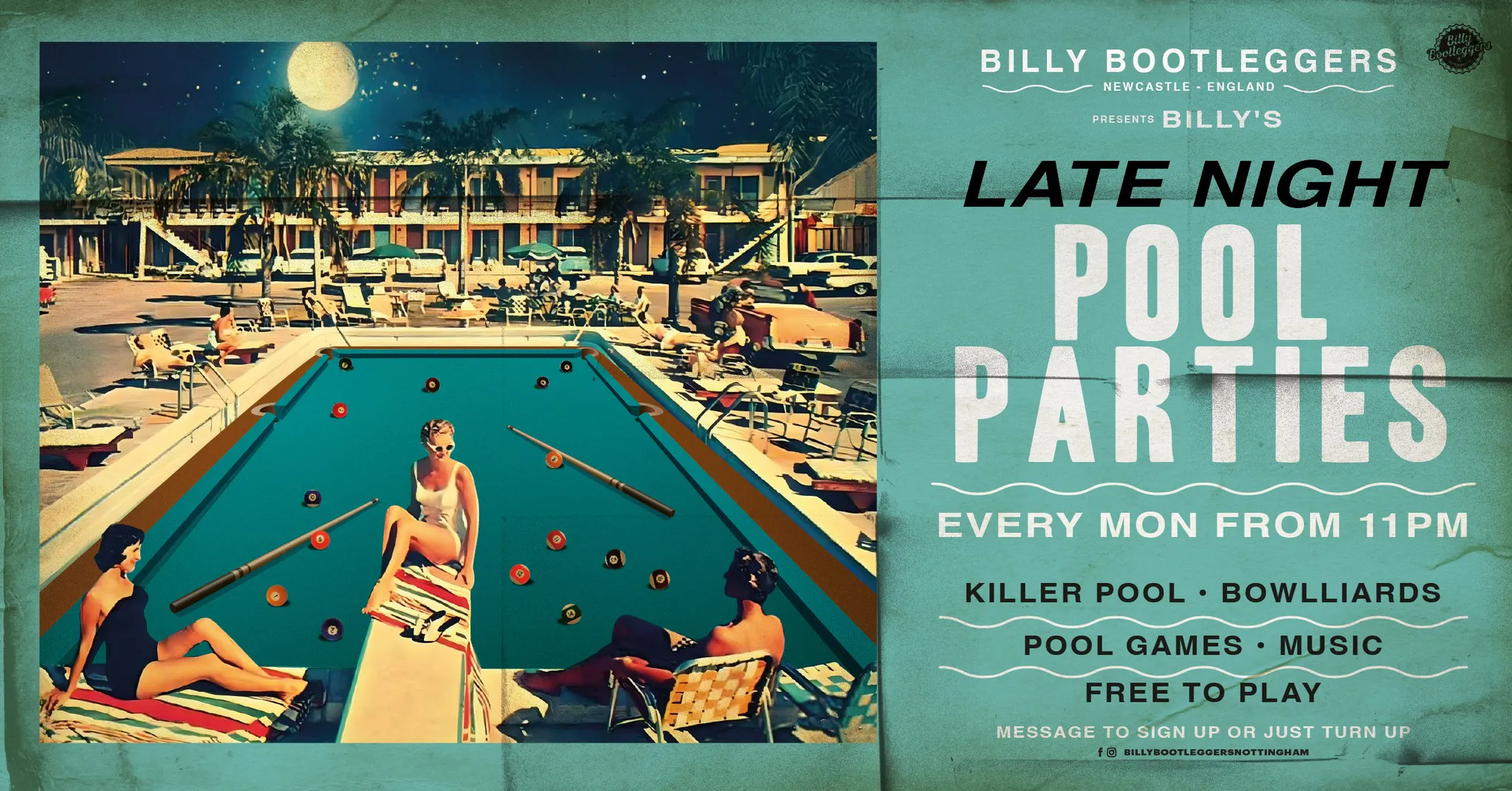 BILLY'S LATE NIGHT POOL PARTIES - Free entry pool tournaments & games ...